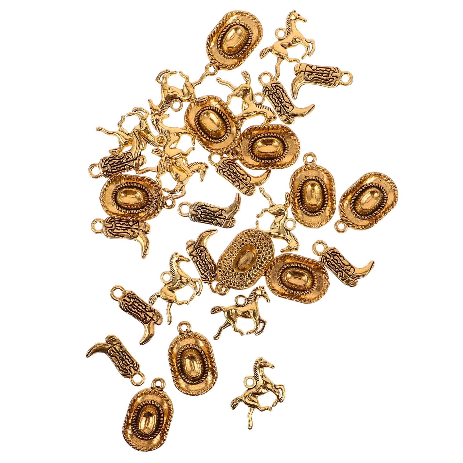 unbranded 1 Set Western Cowboy Theme Keychain And Necklace Charms Set ...