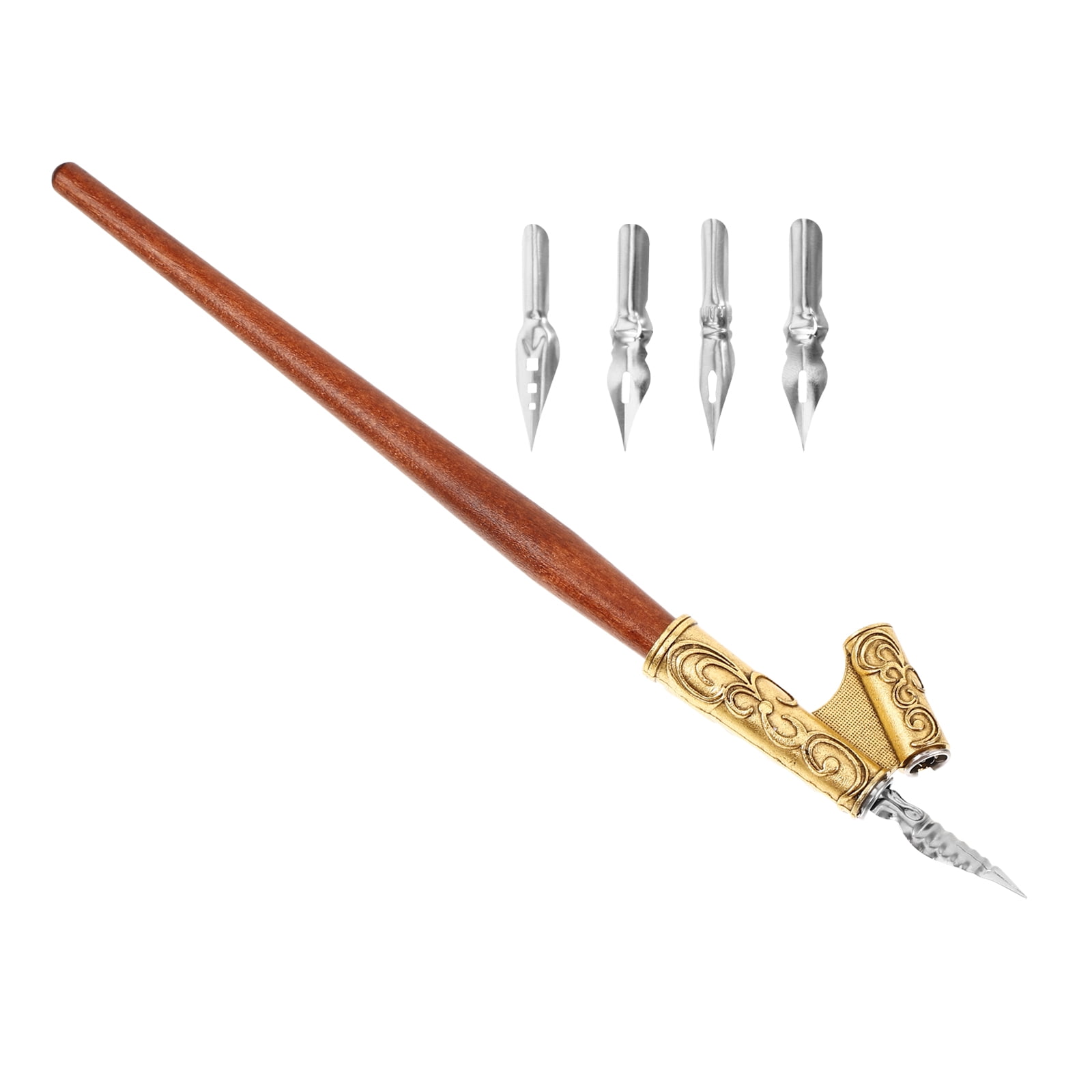 unbranded 1 Set Wood Dip Pens with Nibs Wood Pen Practice Pen Vintage ...