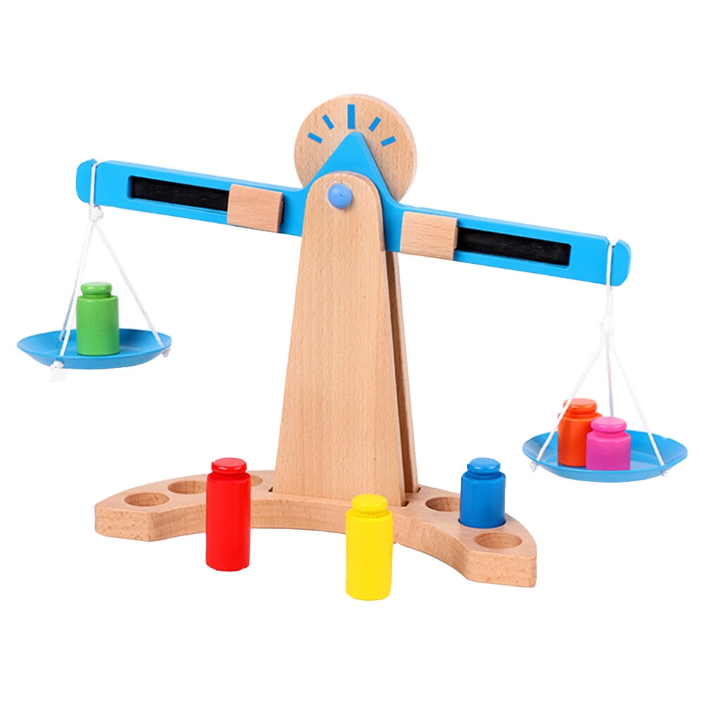 unbranded 1 Set Wooden Balance Scale Toy Creative Scale Children ...