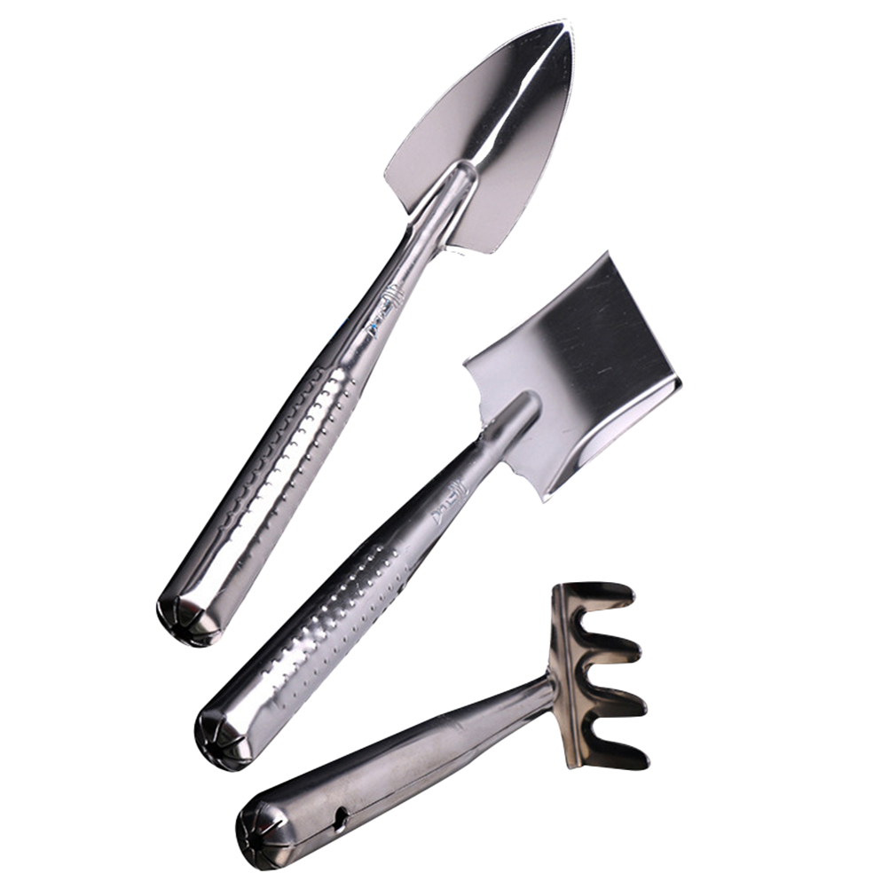 unbranded 1 Set of 3PCS Stainless Steel Gardening Tool Portable ...