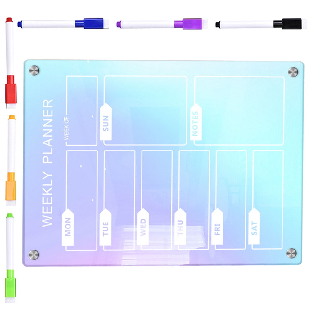 unbranded 1 Set of Acrylic Table Board Planner Board Dry Erase Board To ...