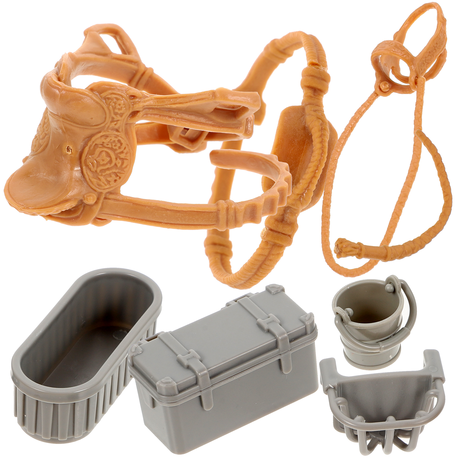 unbranded 1 Set of Artificial Horse Ranch Model Mini Farm Layout ...