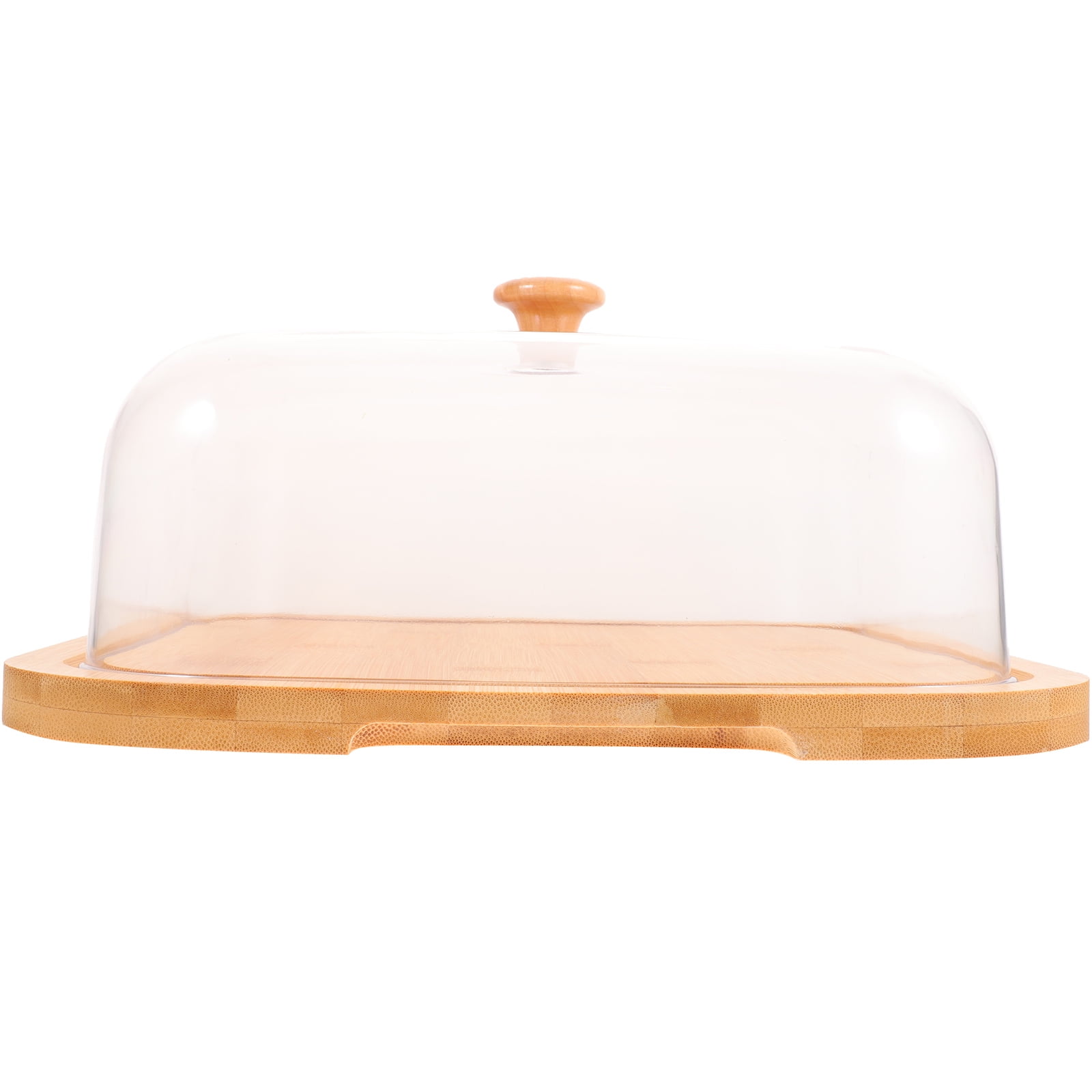 unbranded 1 Set of Cake Bread Serving Tray with Acrylic Lid Cover ...