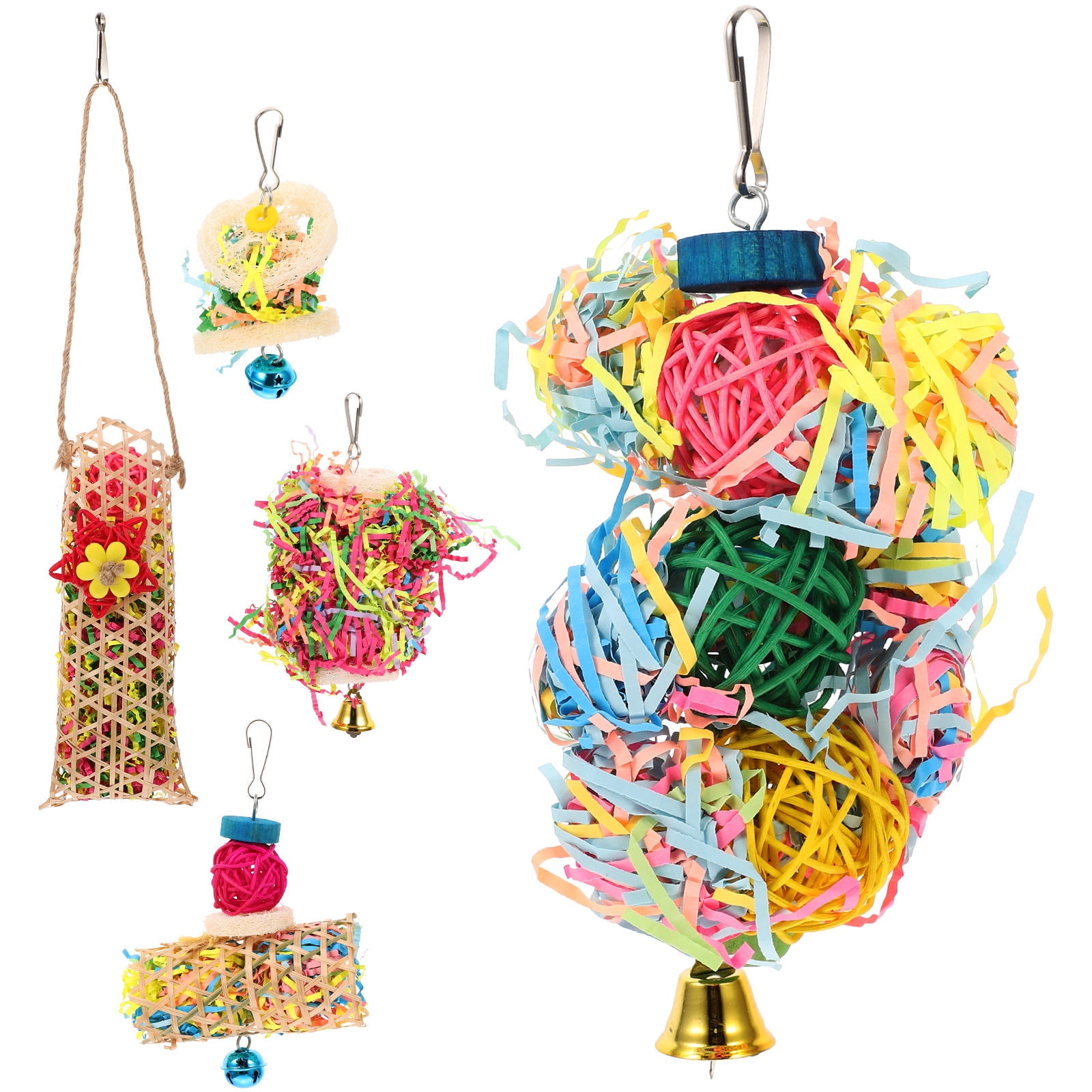 unbranded 1 Set of Chewing Toy Hook Design Parrot Toy Bird Chew Toy ...