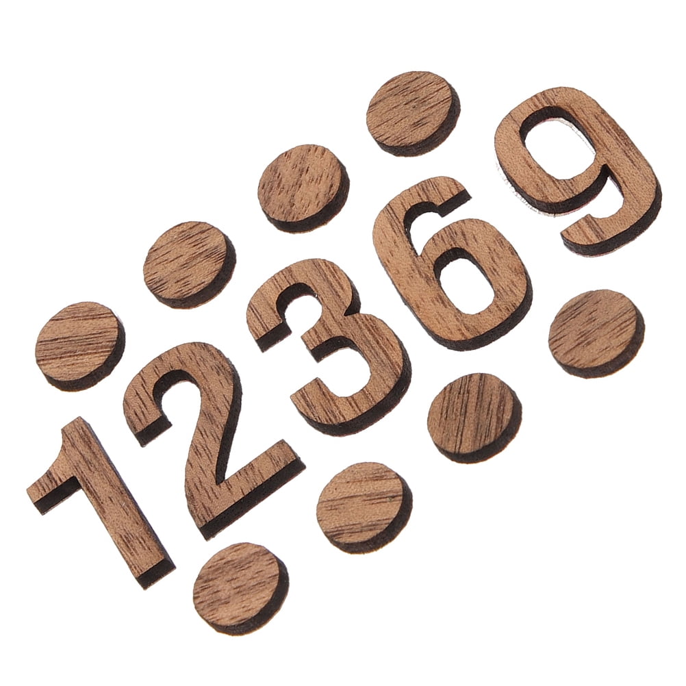 unbranded 1 Set of Clock Numerals Set Wood Numbers Digital Clock ...