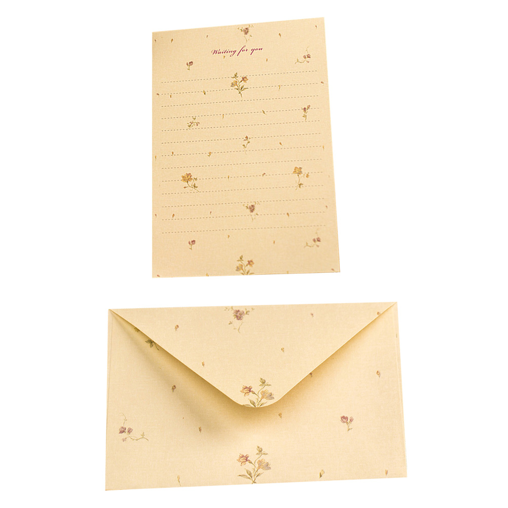 unbranded 1 Set of Floral Writing Letter Paper Envelopes Writing Paper ...