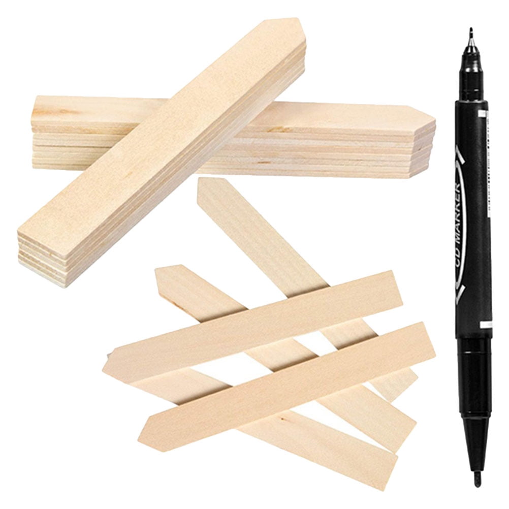 unbranded 1 Set of Garden Plant Identify Board Plant Name Tags Wooden ...