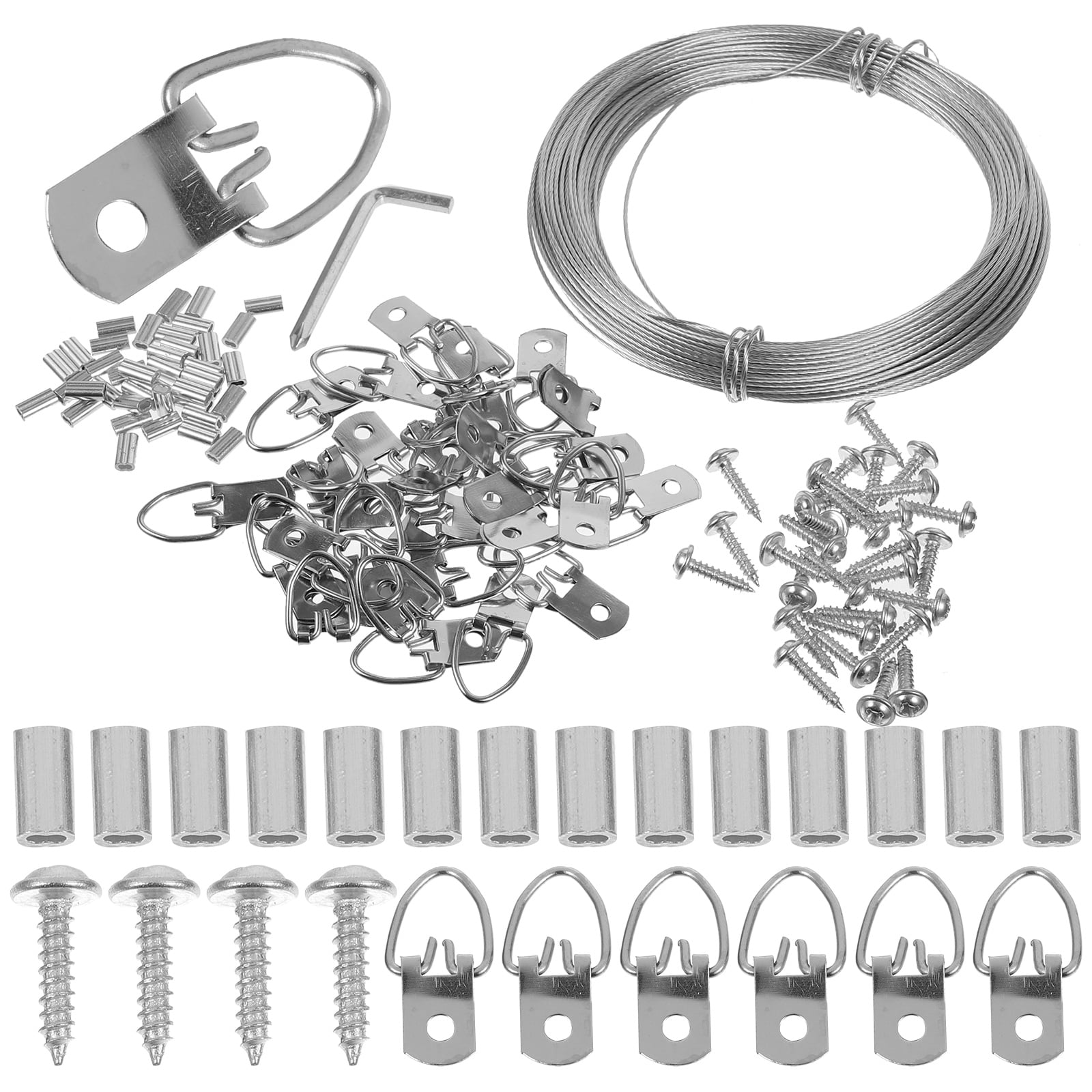 unbranded 1 Set of Picture Frame Hanging Kit Picture Hanging Wire Ring ...