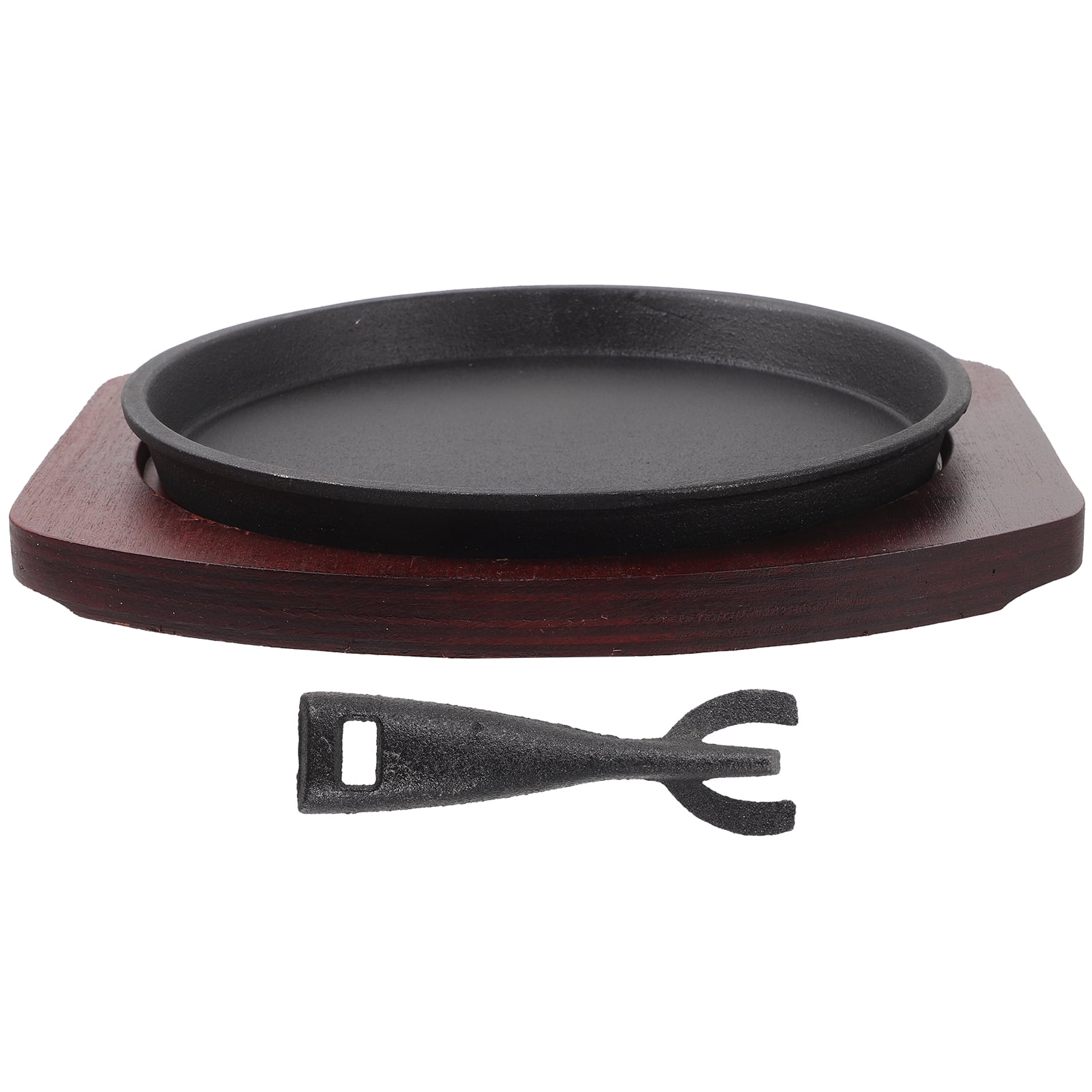 unbranded 1 Set of Restaurant Iron Steak Plate Kitchen Round Steak ...