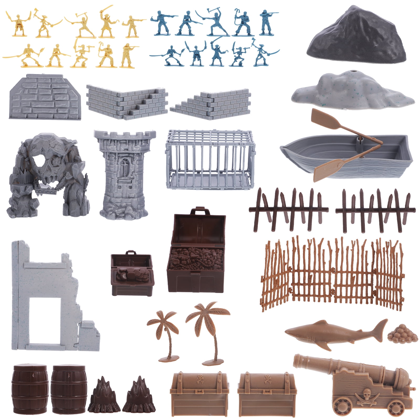 unbranded 1 Set of Toys Battle Miniatures Small Pirate Figurines Sand ...