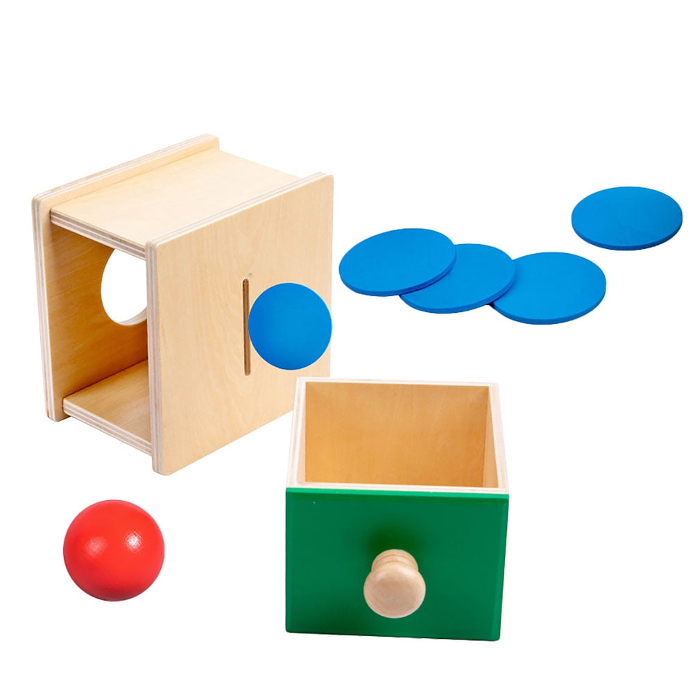 unbranded 1 Set of Wooden Balls Coin Box Wooden Box Fine Motor Skills ...