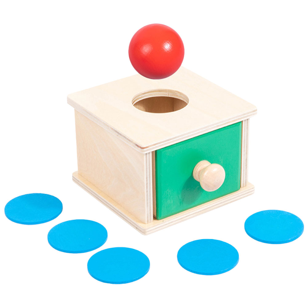 unbranded 1 Set of Wooden Balls Coin Box Wooden Box Fine Motor Skills ...