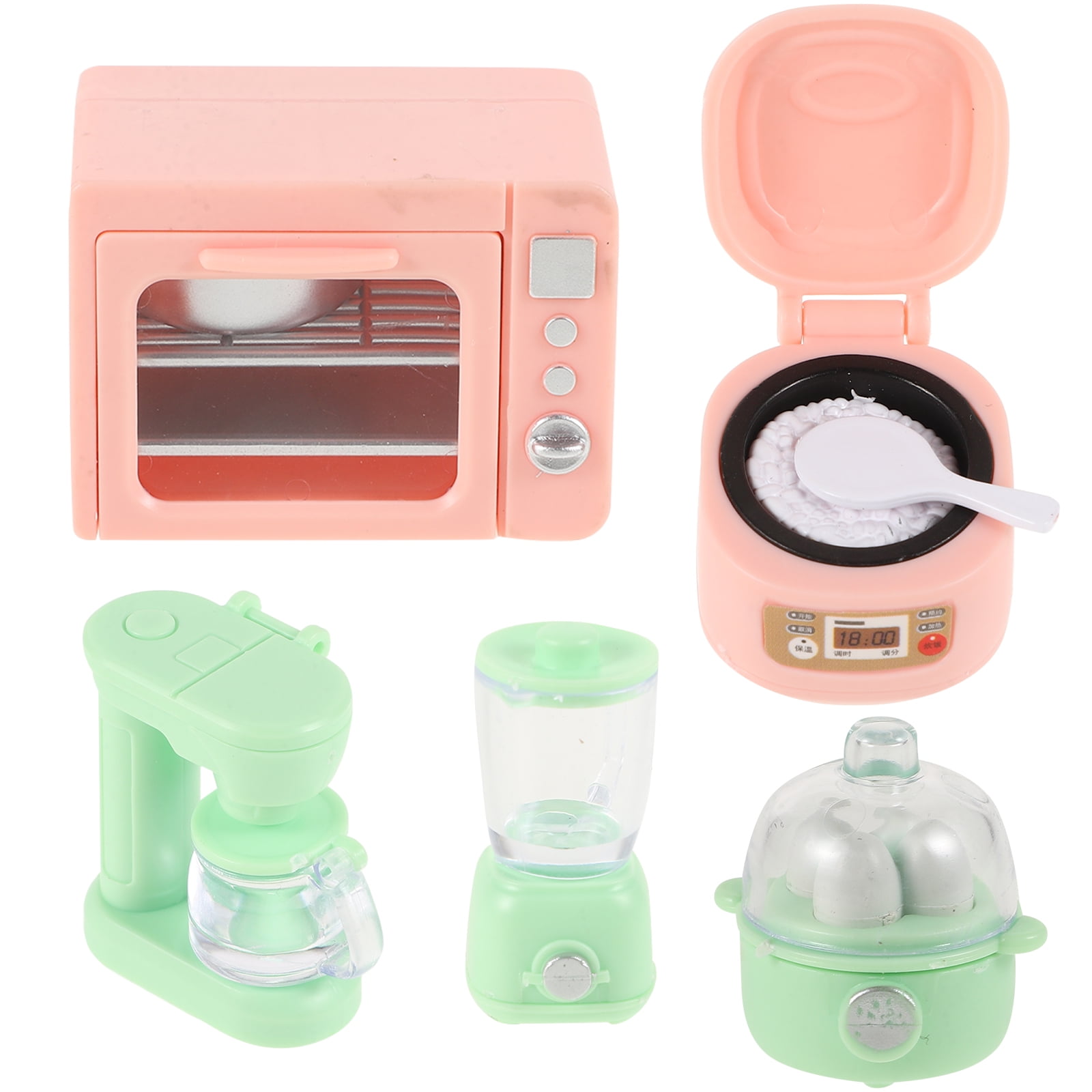 Miniature Kitchen Appliances Set for Kids Pretend Play Toy in Made of ...