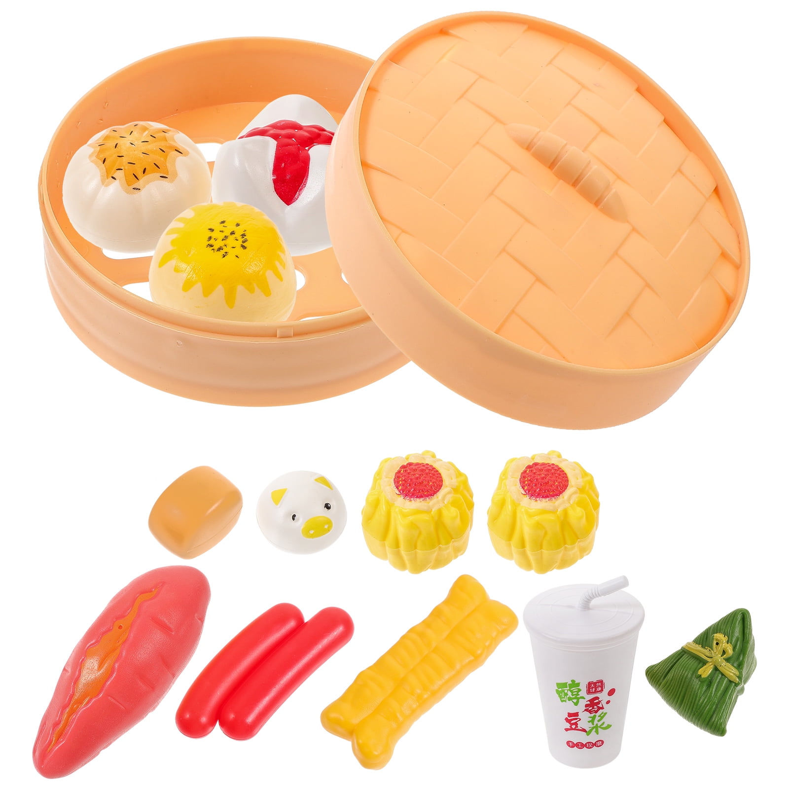 unbranded 1 set of Plastic Food Set Kitchen Playset Pretend Play Food ...