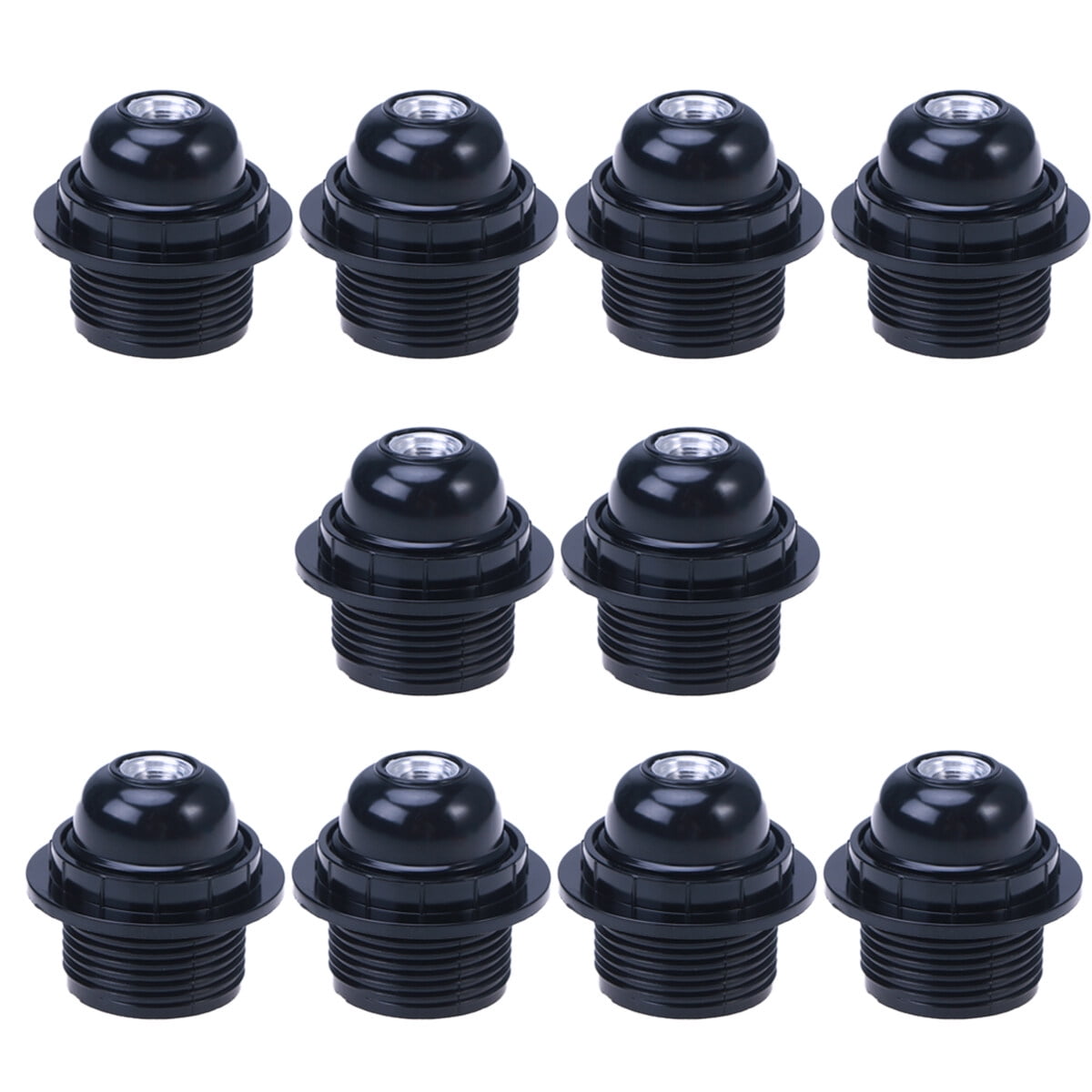 unbranded 10 PCS E26 Lamp Holders Self-locking Round Lamp Bulb Socket ...