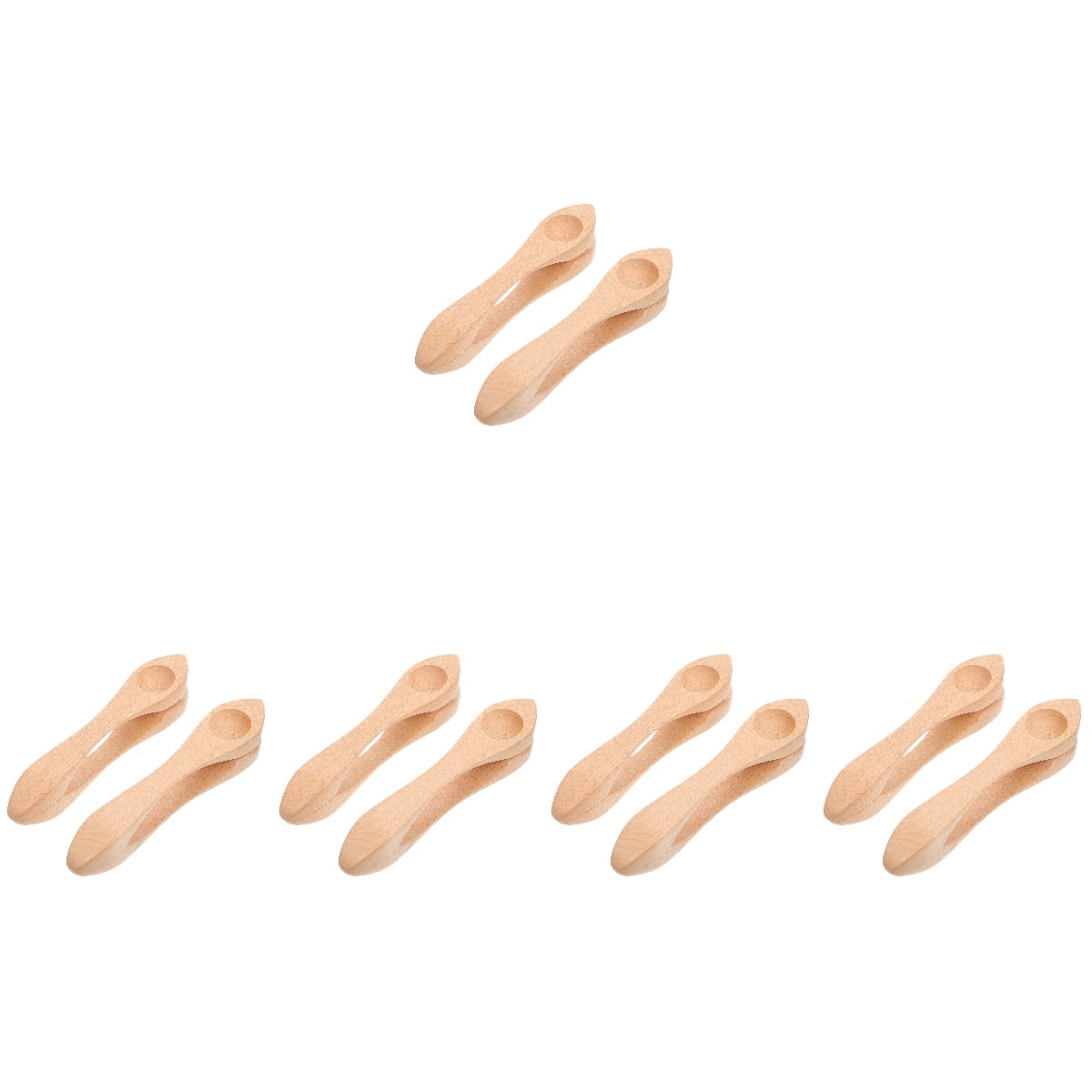 unbranded 10 PCS Wooden Musical Spoons Folk Musical Spoons Kindergarten ...