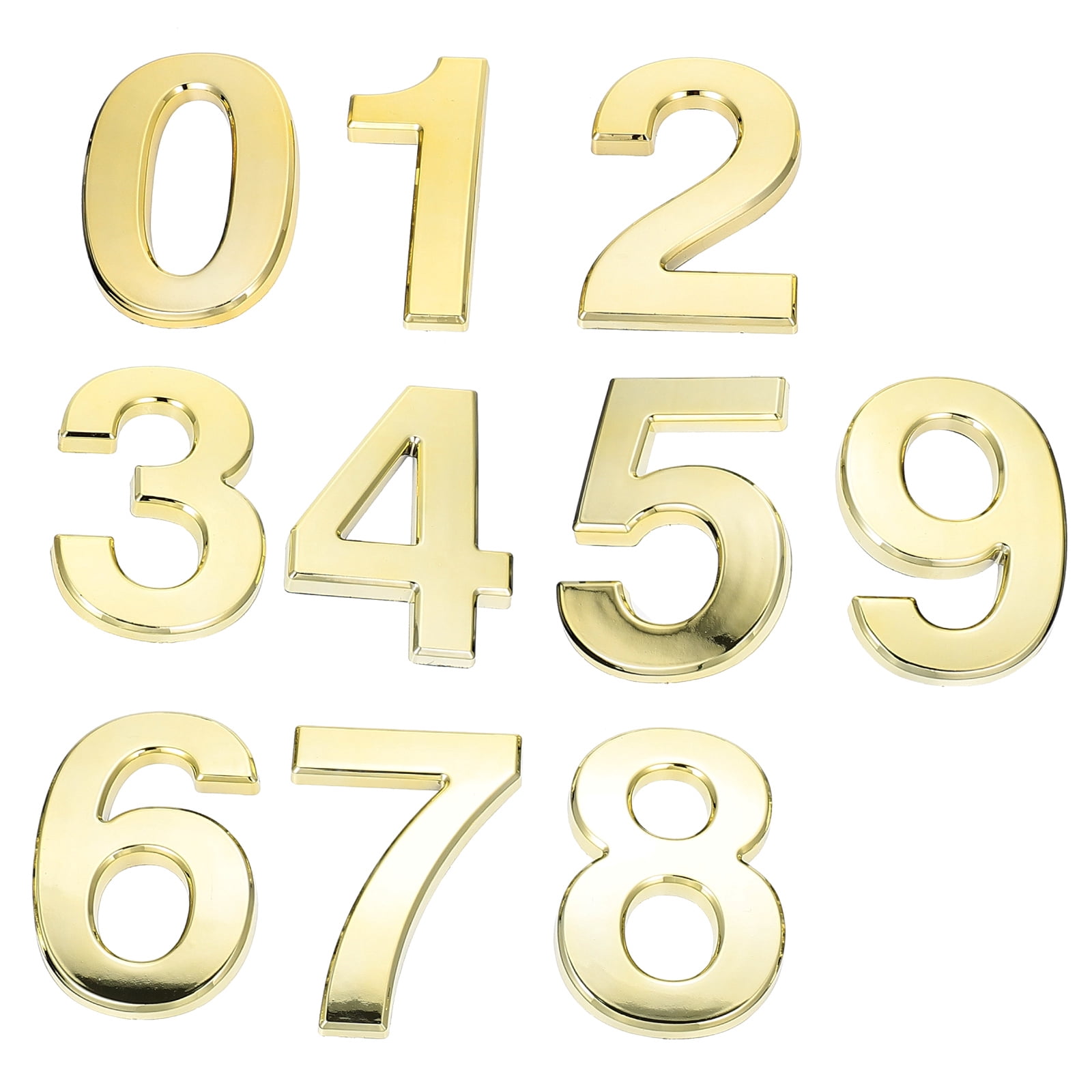 GOOHOCHY Golden Durable ABS Plastic House Numbers for Decor with ...