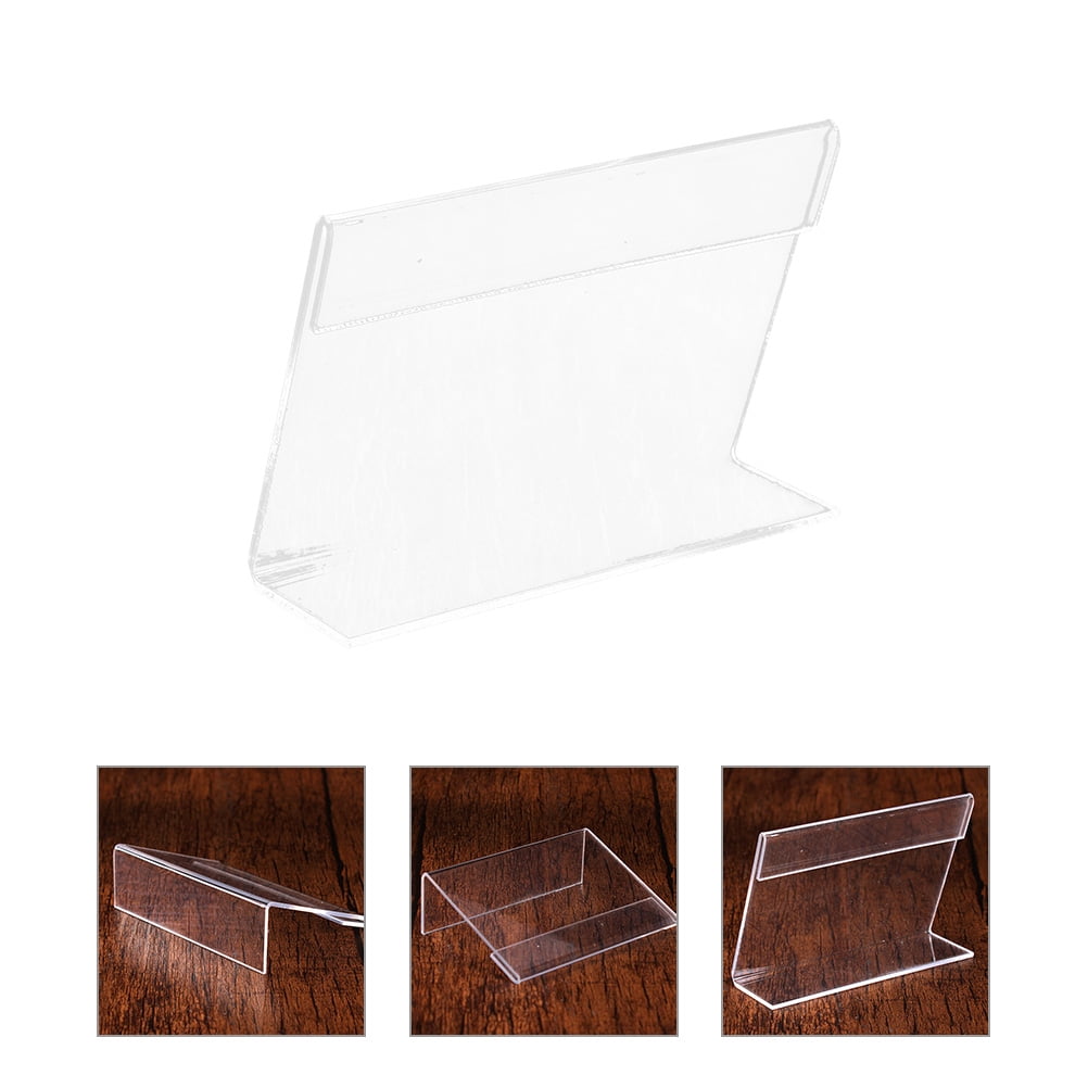 unbranded 10 Pcs Acrylic Price Tag Holder for Sign Plate Display Stand ...