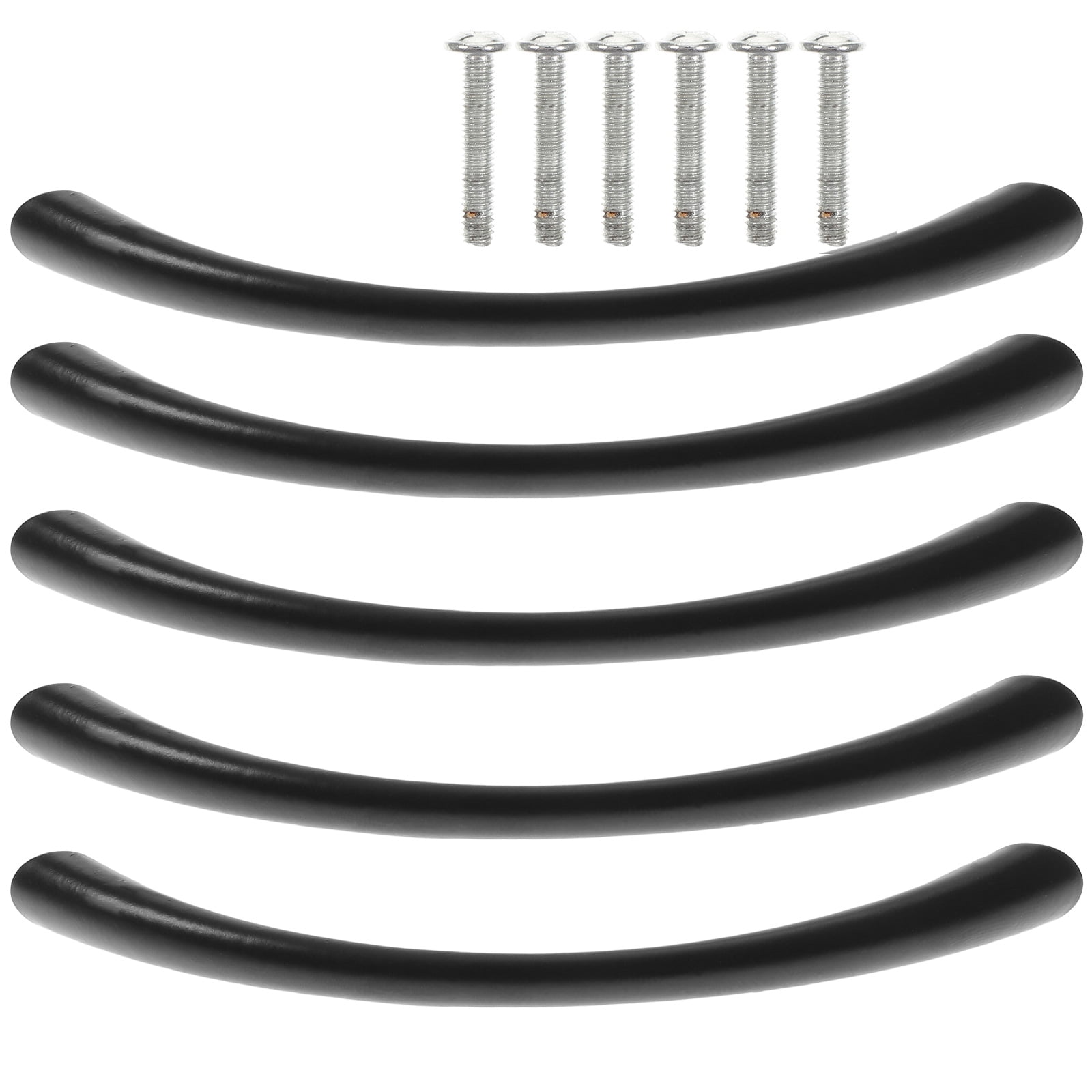 unbranded 10 Pcs Arched Handle Loaded Cabinet Spring Pull Handles Black ...