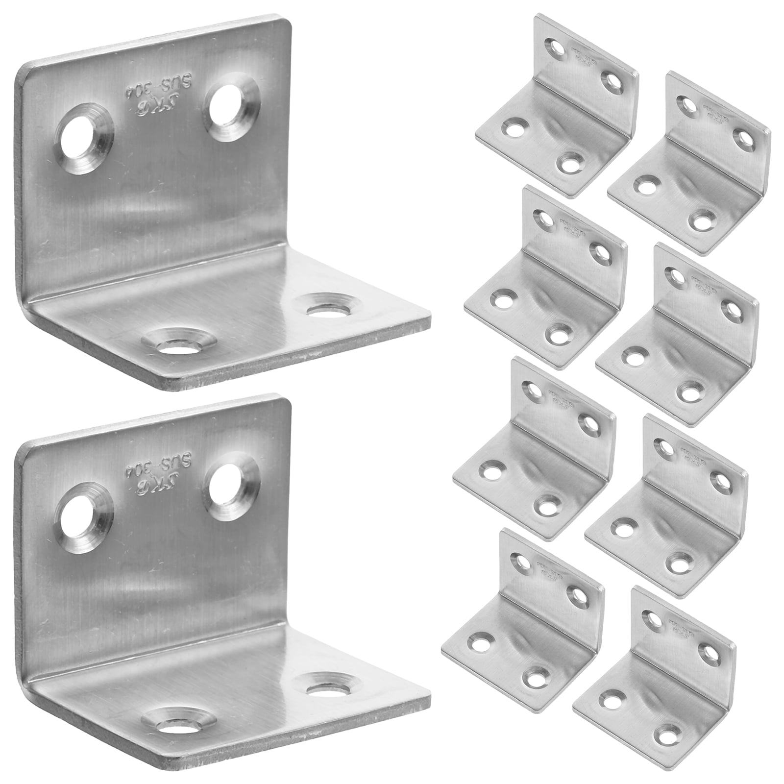 unbranded 10 Pcs Corner Brace L-shaped Corner Code Degree Angle Bracket ...