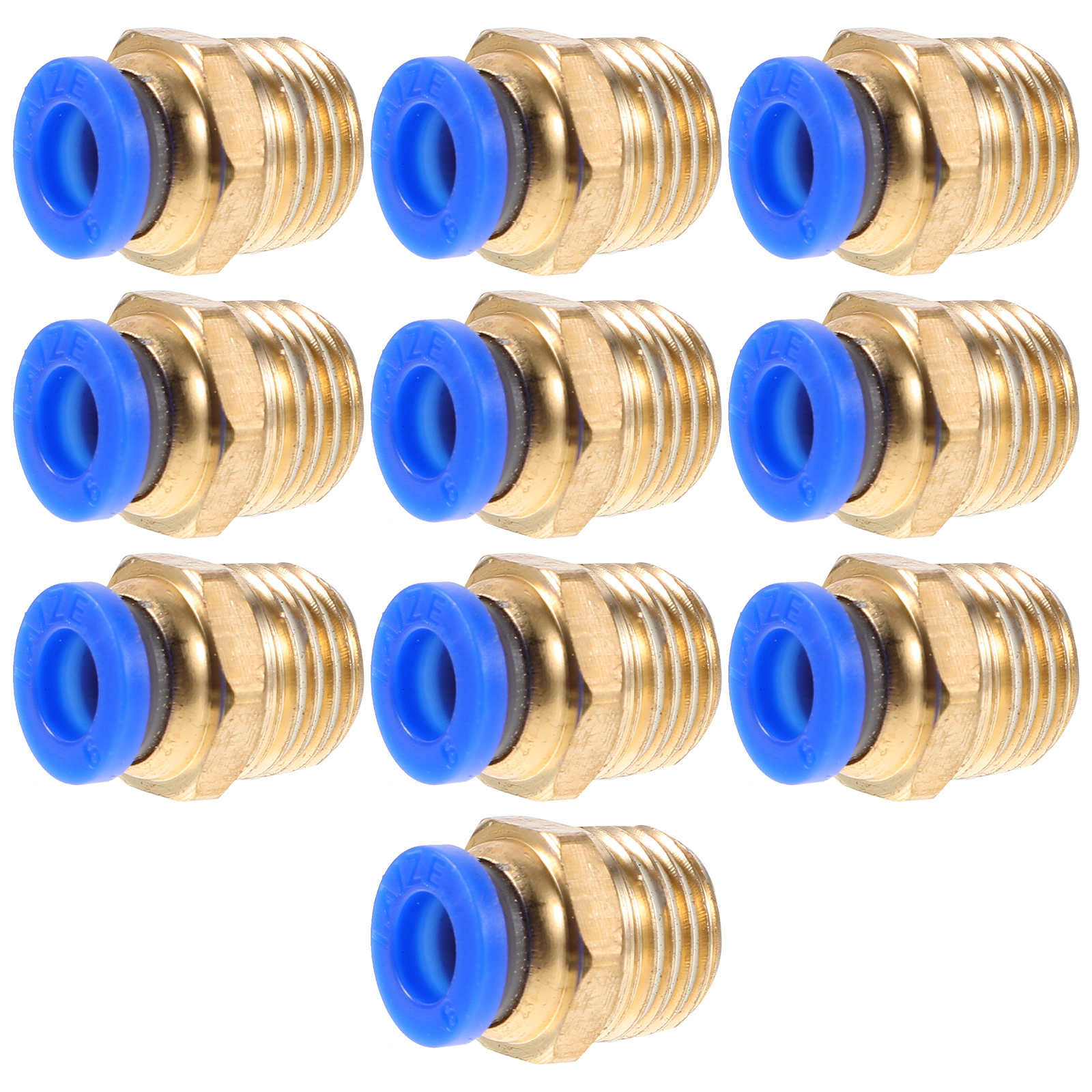 unbranded 10 Pcs Crimp Cinch Tube Connector Male Hose Adapter Wall ...