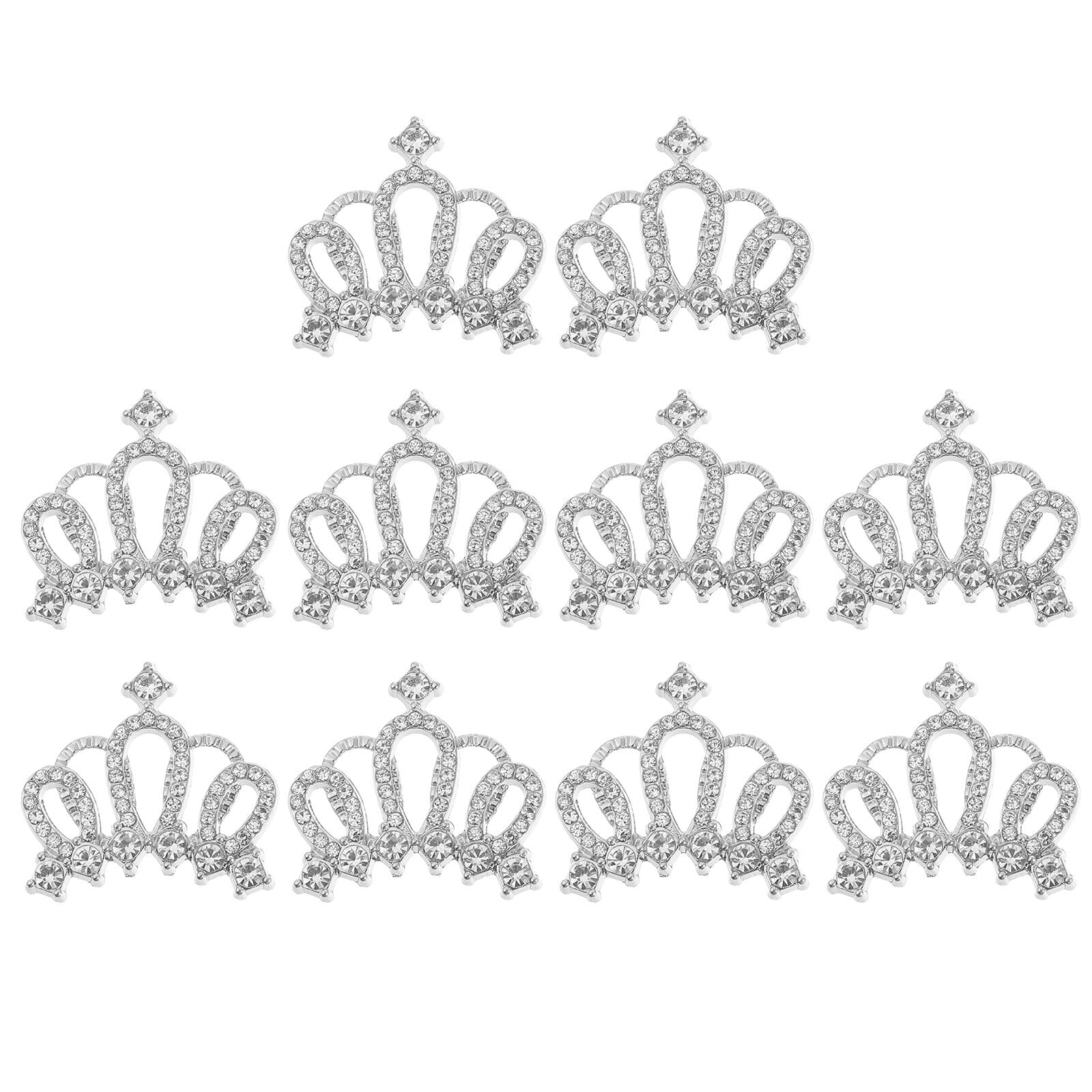 COMPUKAS 10 Pcs Silver Crown Shaped Headdress Accessories for Kids ...