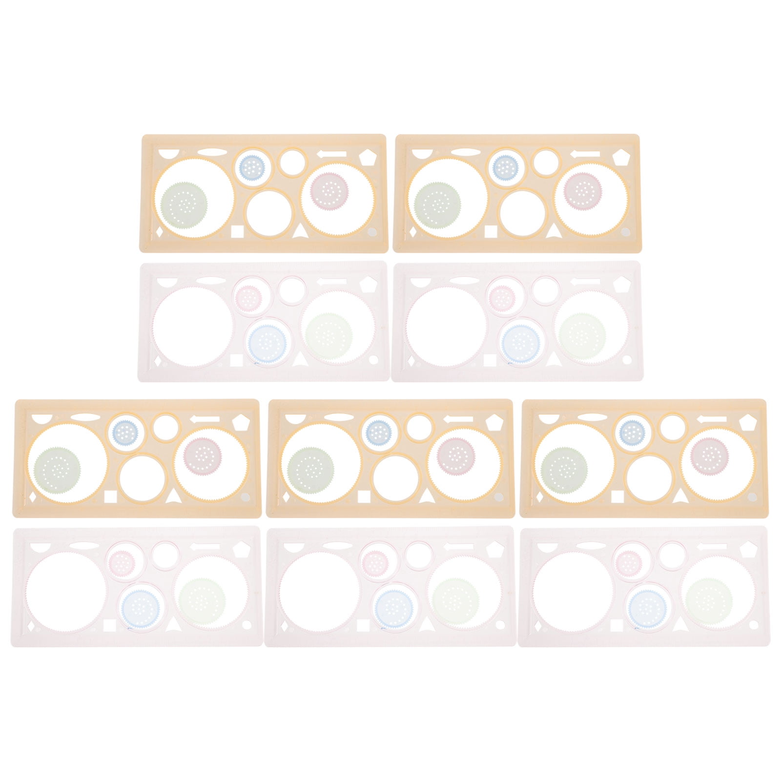 unbranded 10 Pcs Drawing Template Ruler Multi-use Rulers Student Child ...