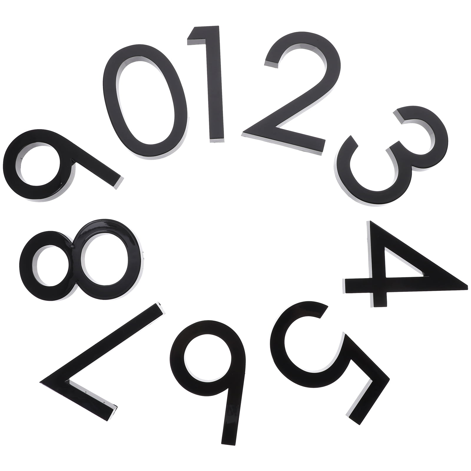 unbranded 10 Pcs Flat Backlit Number Plate Modern House Numbers Mailbox ...