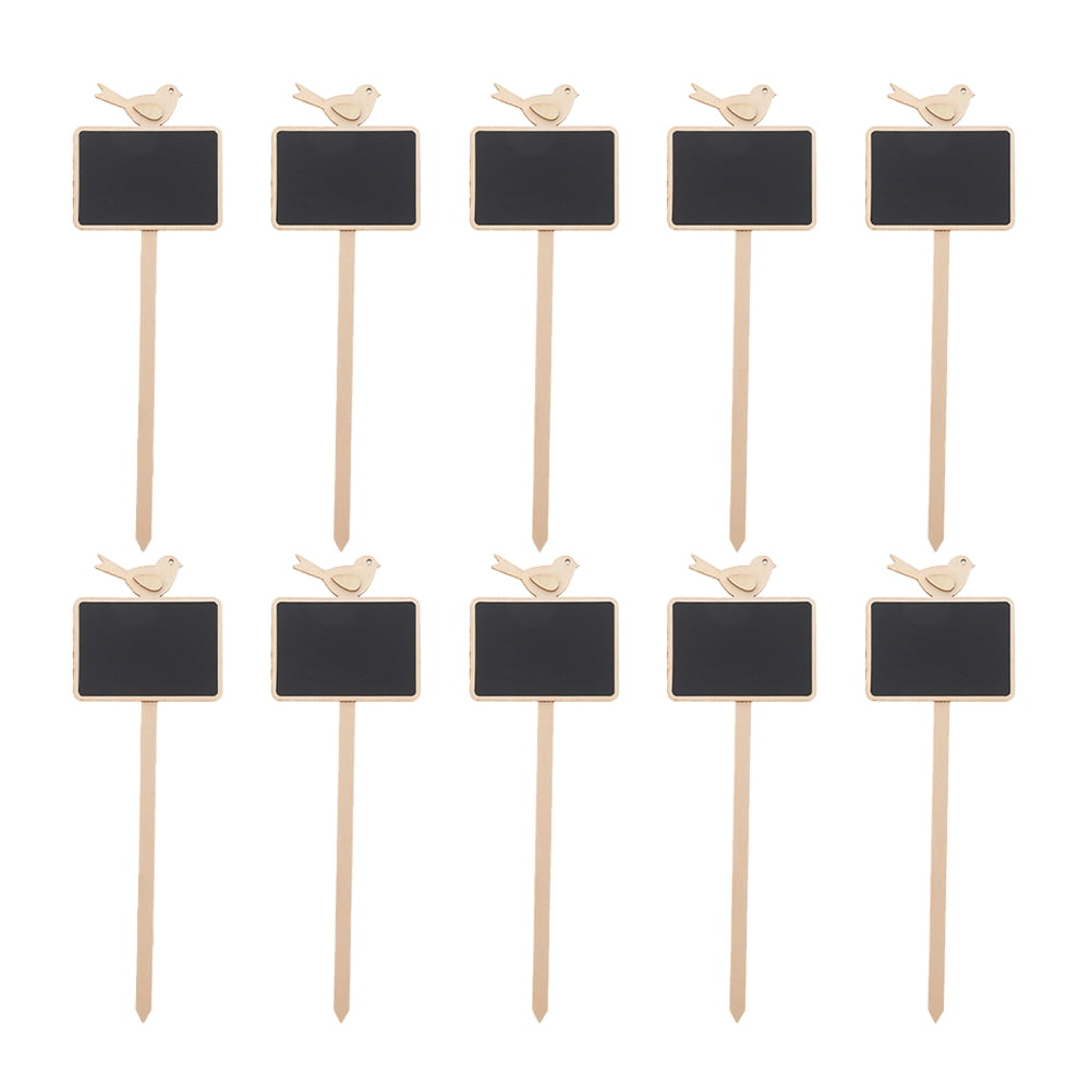unbranded 10 Pcs Garden Marker Plant Identification Stakes Blackboard ...
