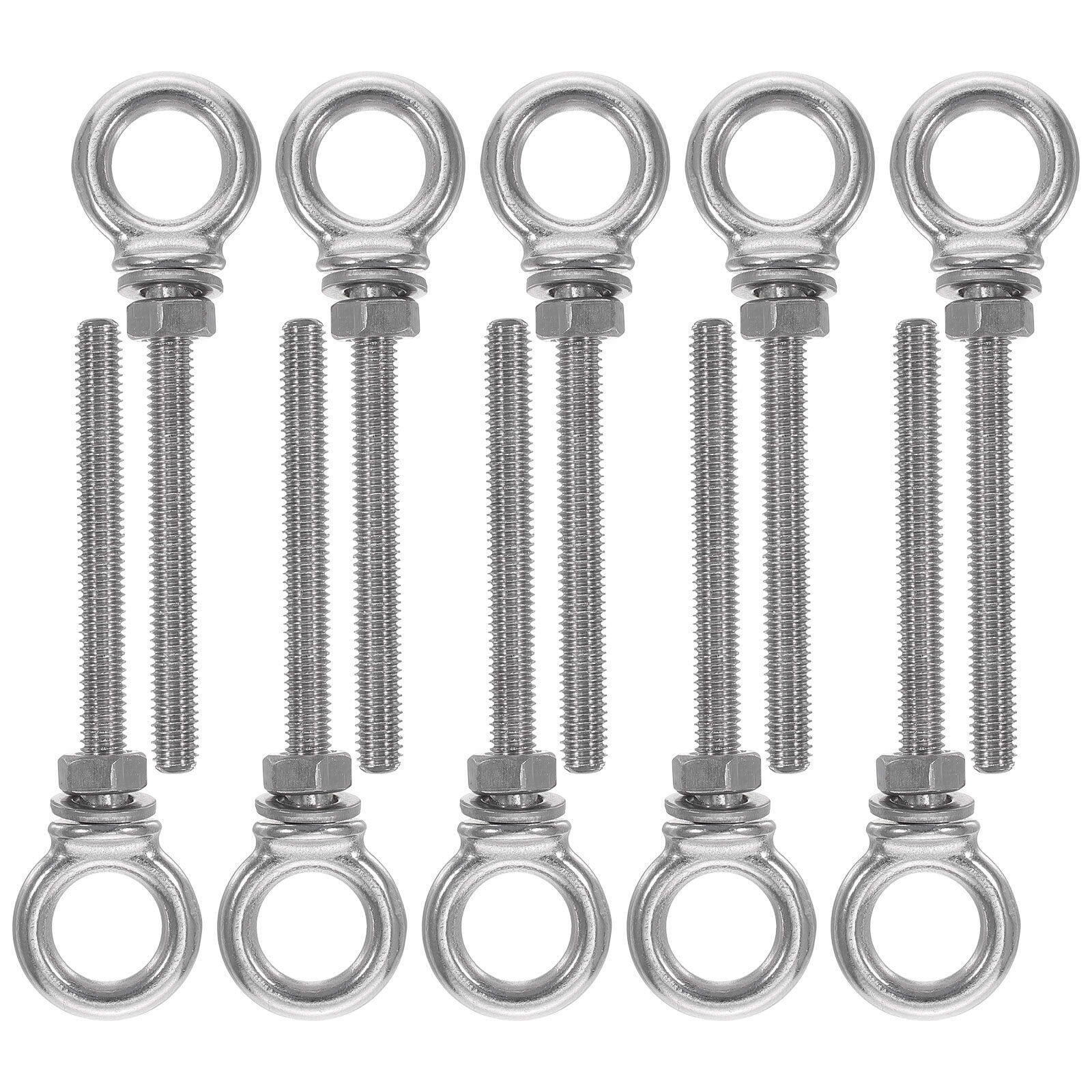 unbranded 10 Pcs Eye Bolts Screw in Heavy Duty Carabiner Screws Hooks ...