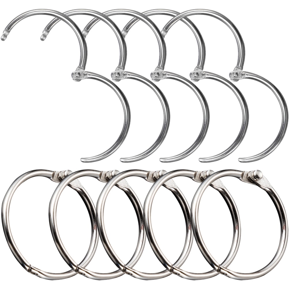 unbranded 10 Pcs Large Key Ring Loose Leaf Book Rings Split Office ...