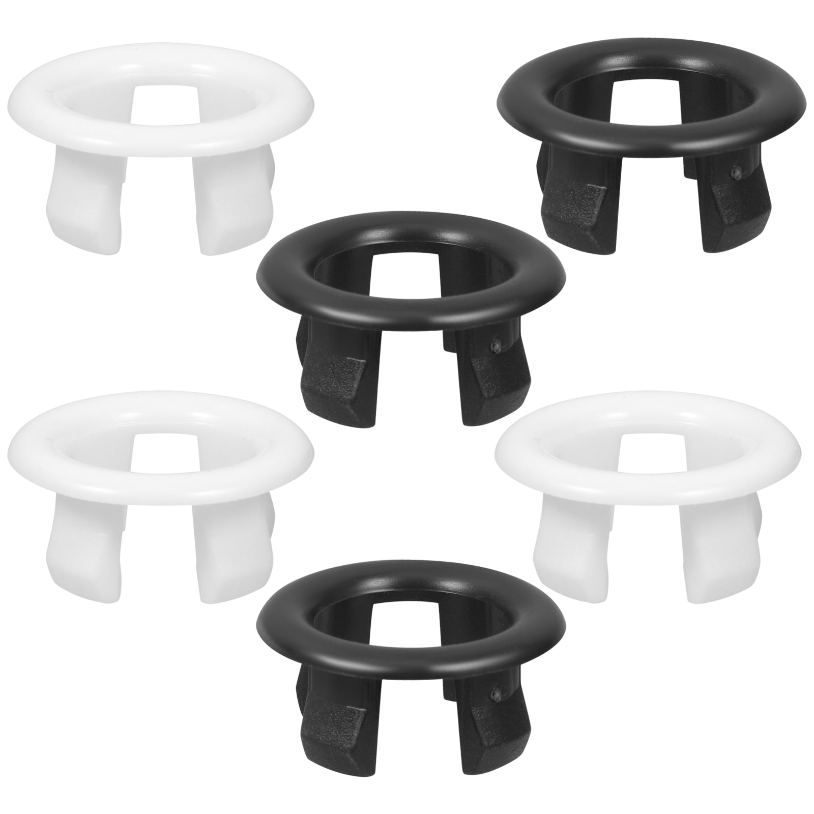 unbranded 10 Pcs Overflow Ring Sink Hole Cover Black Strainer Wash ...