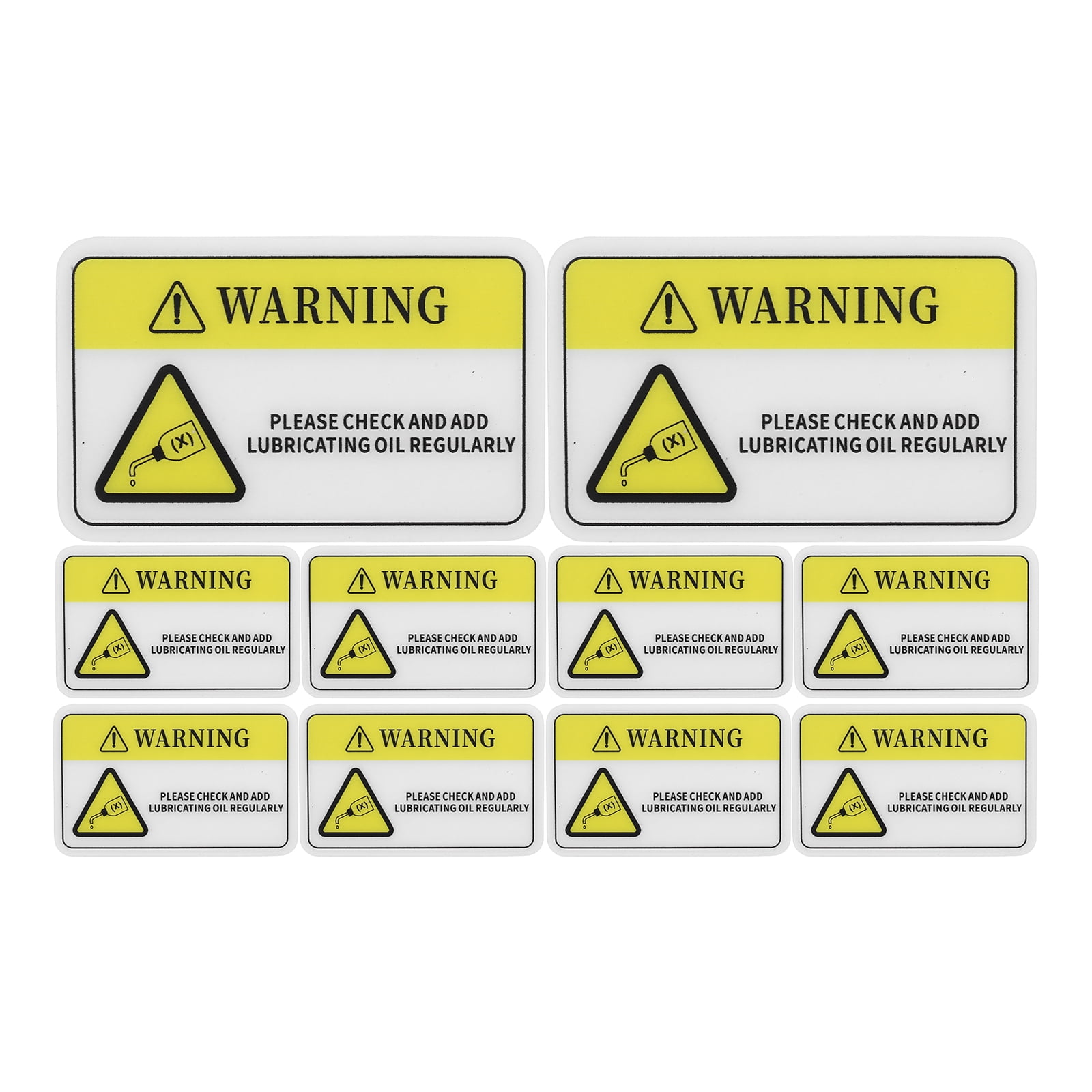 unbranded 10 Pcs Reflective Warning Stickers Industrial Sign PVC Logo ...