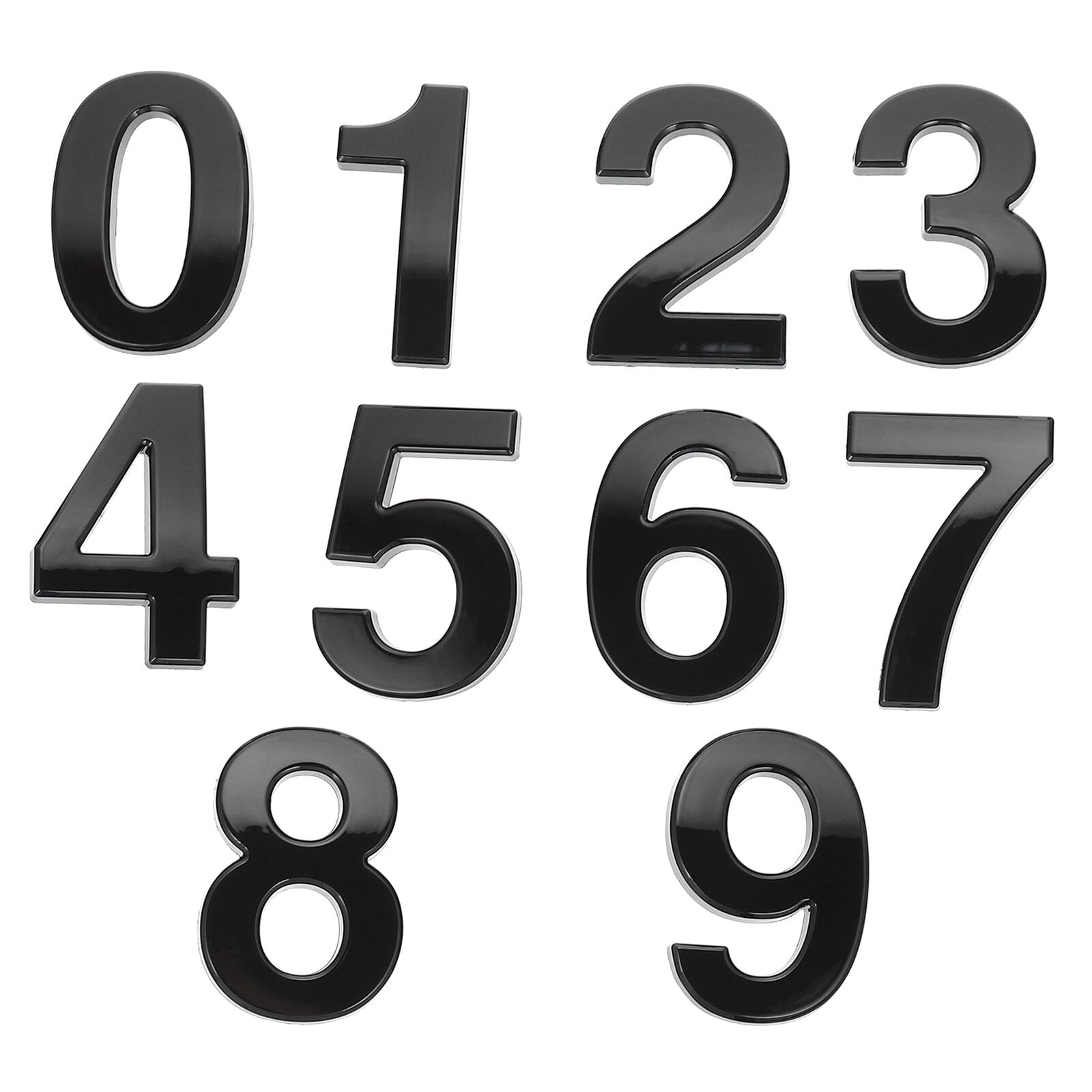 Worgeous Black Self Adhesive ABS Plastic House Numbers for Decor ...
