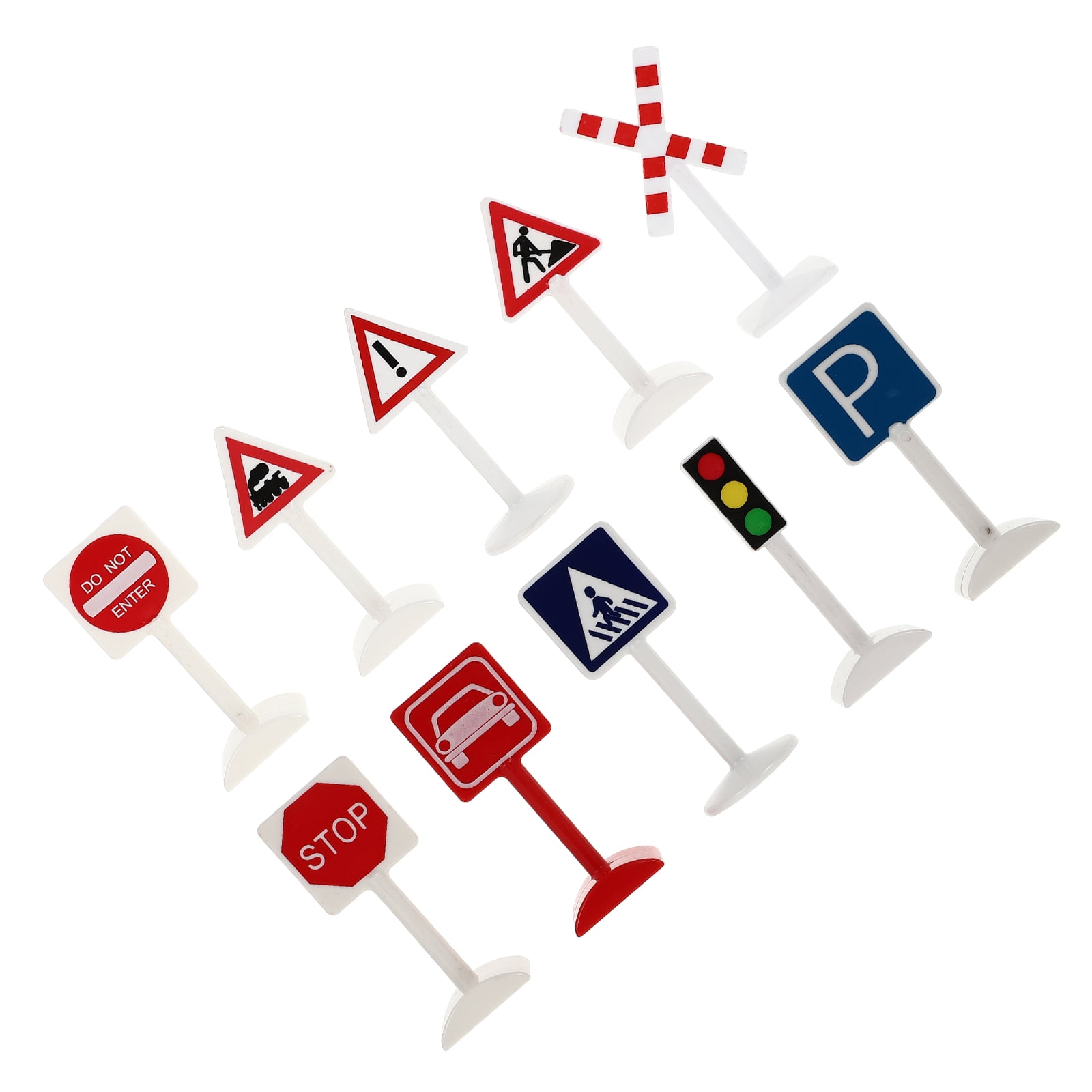 unbranded 10 Pcs Simulated Traffic Signs Essential Road Child - Walmart.com