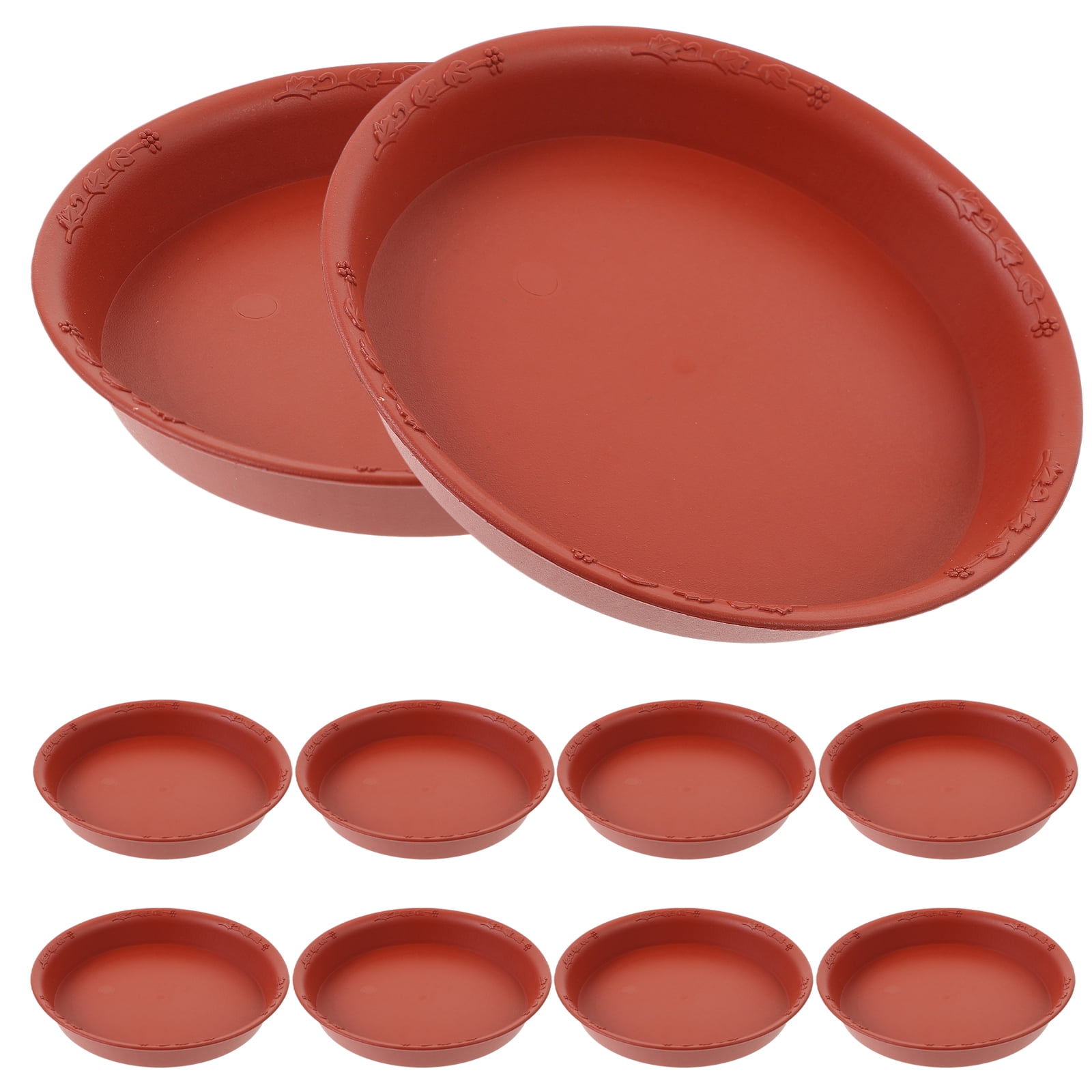 unbranded 10 Pcs Thickened Flower Pot Base Pad 10pcs (round 140# Black ...