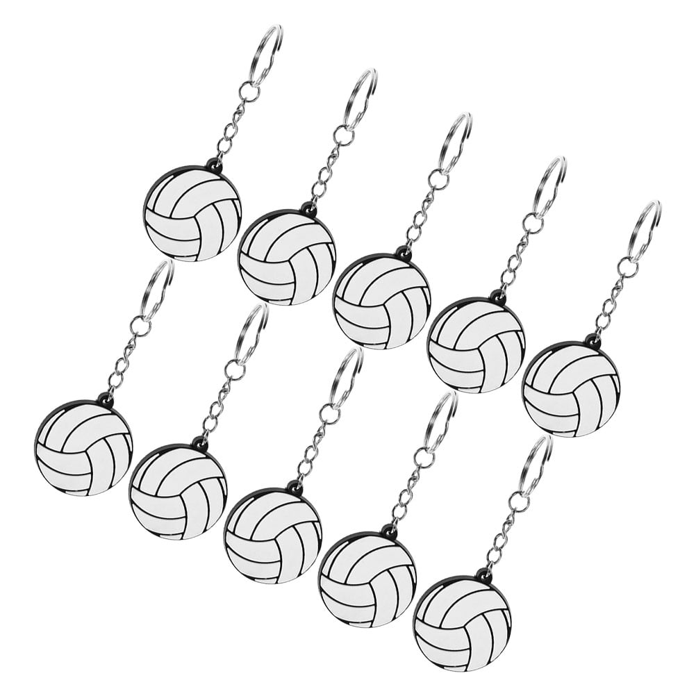 unbranded 10 Pcs Volleyball Keychain Player Gift Keychains of The Lid ...