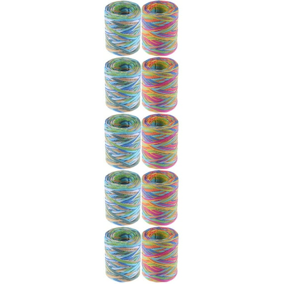 unbranded 10 Rolls Gift Wrapping Raffia Ribbon Raffia Craft Strings for ...