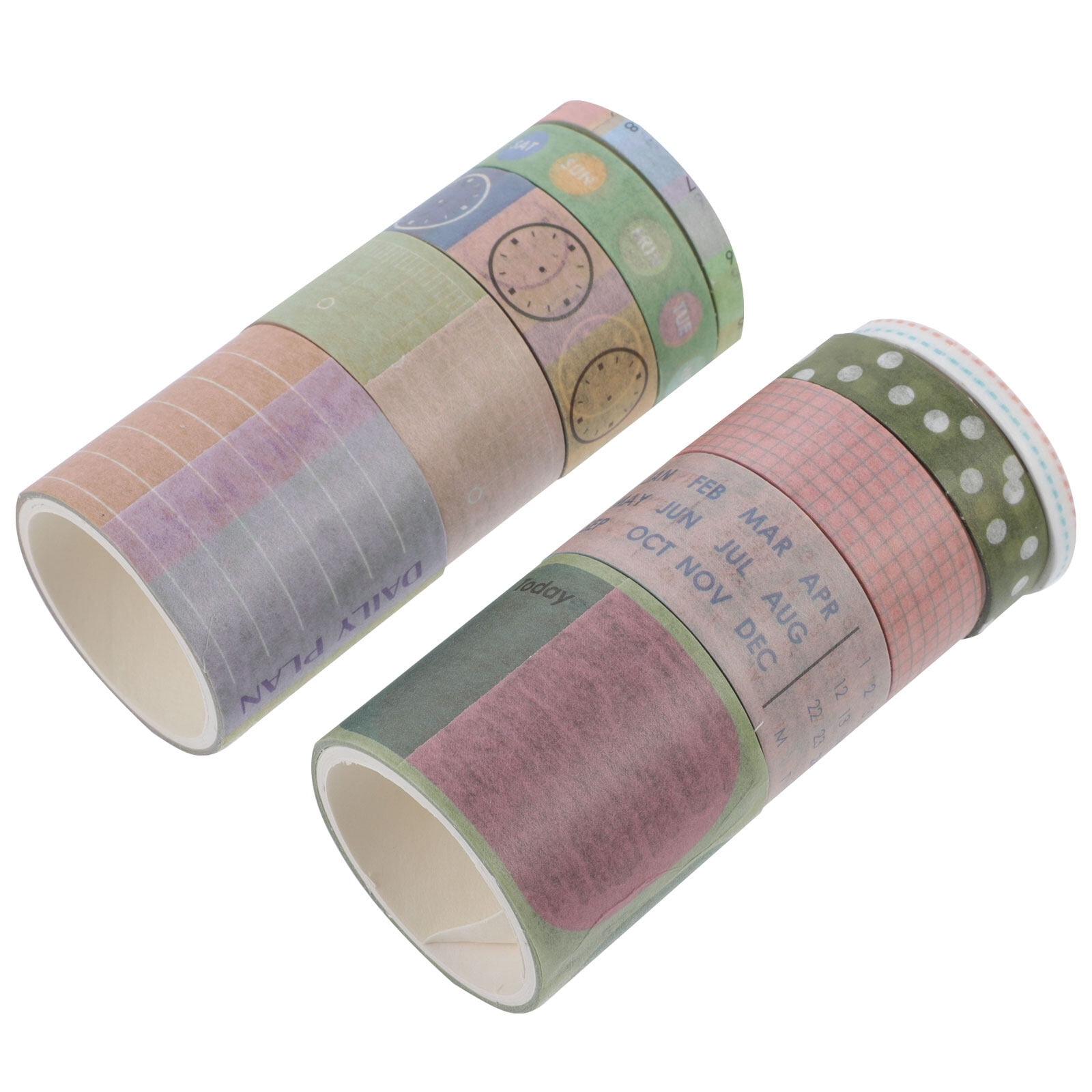 unbranded 10 Rolls Months Calendar Making Tapes DIY Planner Writable ...