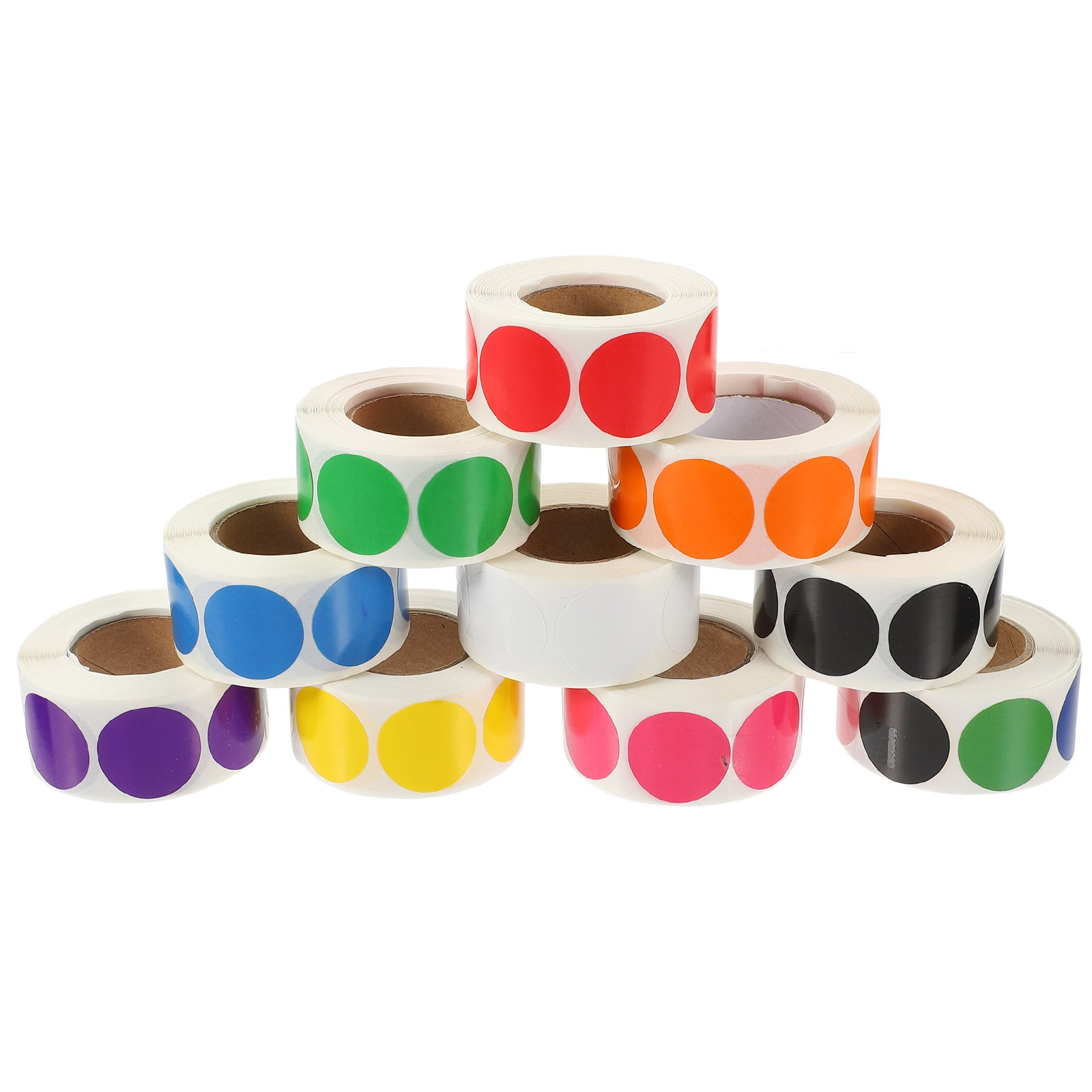 unbranded 10 Rolls of Circle Dot Stickers Label Dot Stickers Colored ...