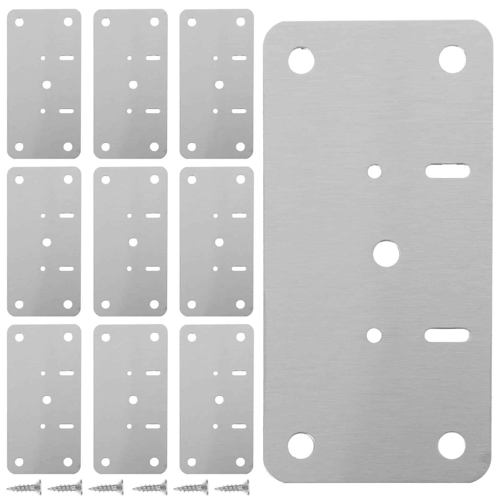 SOPOTUTU 10Sets Easy to Use Stainless Steel Hinge Repair Plates Kit for ...