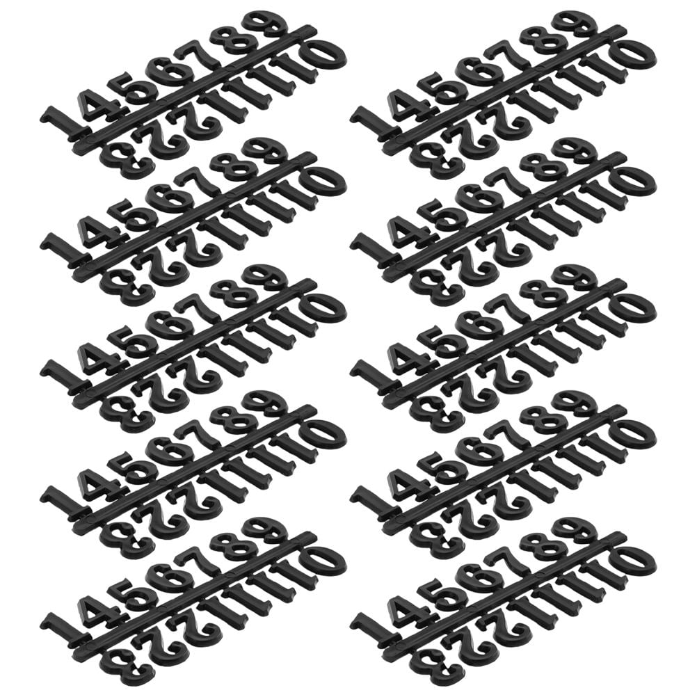 OUNONA Plastic Clock Numbers Set Easy Installation for Home DIY 10Sets ...