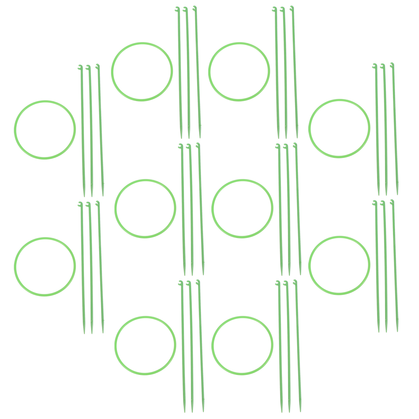 unbranded 10 Sets Fence Stakes for Wire Fencing Orchid Stand Holder ...