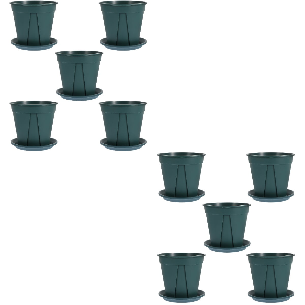 unbranded 10 Sets Plastic Plant Containers Home Decoration Flowerpots ...