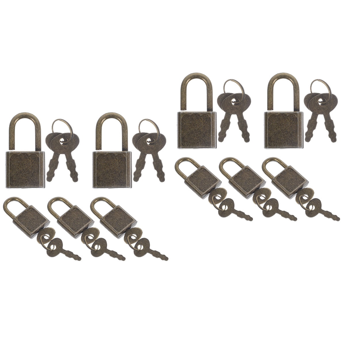 unbranded 10 Sets of Treasure Box Lock with Key Plastic Lock Kids Toy ...