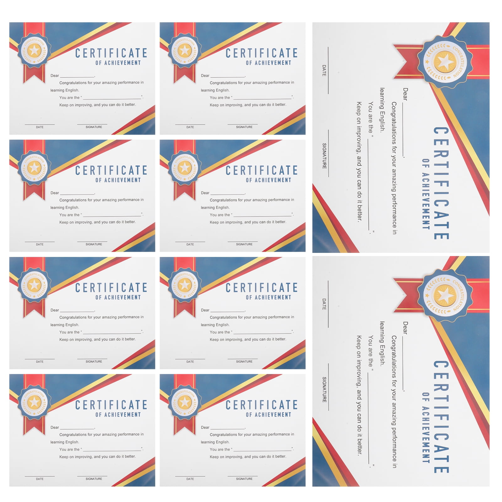 unbranded 10 Sheets Certificate Papers Certificate of Student 28.60X21 ...