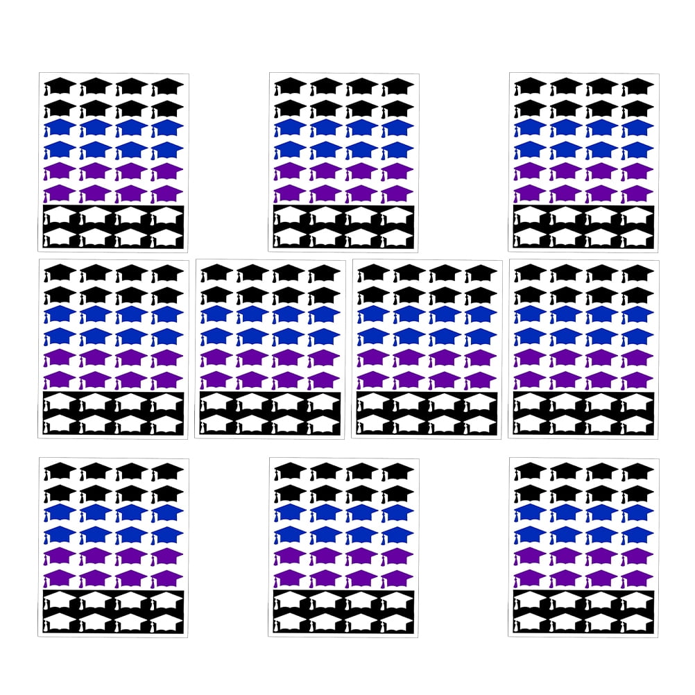 unbranded 10 Sheets Graduation Envelope Seals 2024 Cake Topper Cap ...