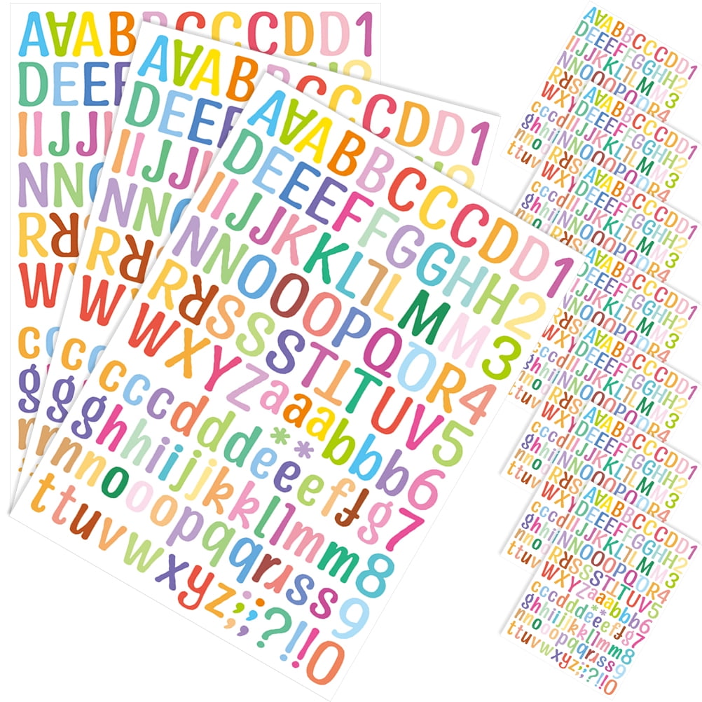 unbranded 10 Sheets Number Alphabet Stickers for Sign Clear Paper ...