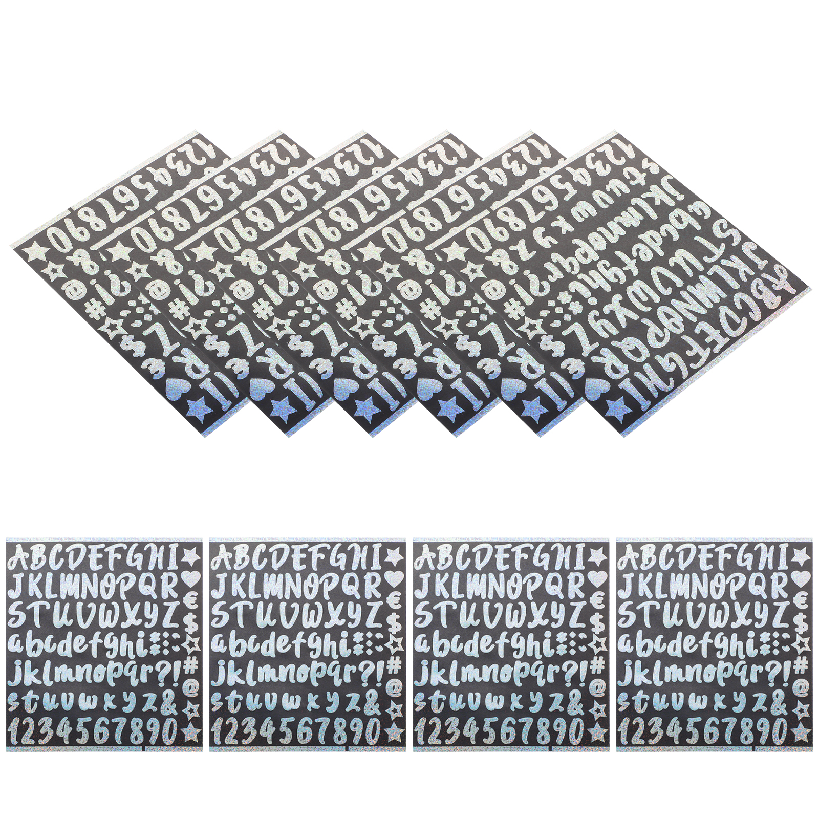 unbranded 10 Sheets of Adhesive Alphabet Numbers Stickers Letters ...