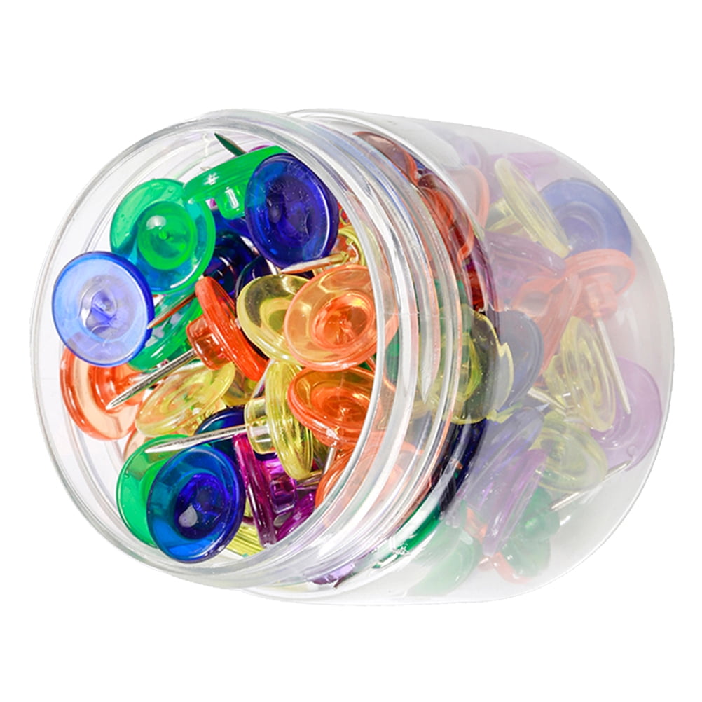 unbranded 100 PCS Giant Drawing Pins Jumbo Push Storage Can - Walmart.com